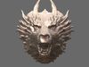 Alpha Wolf Statue Bust sharp 2 3D model | CGTrader
