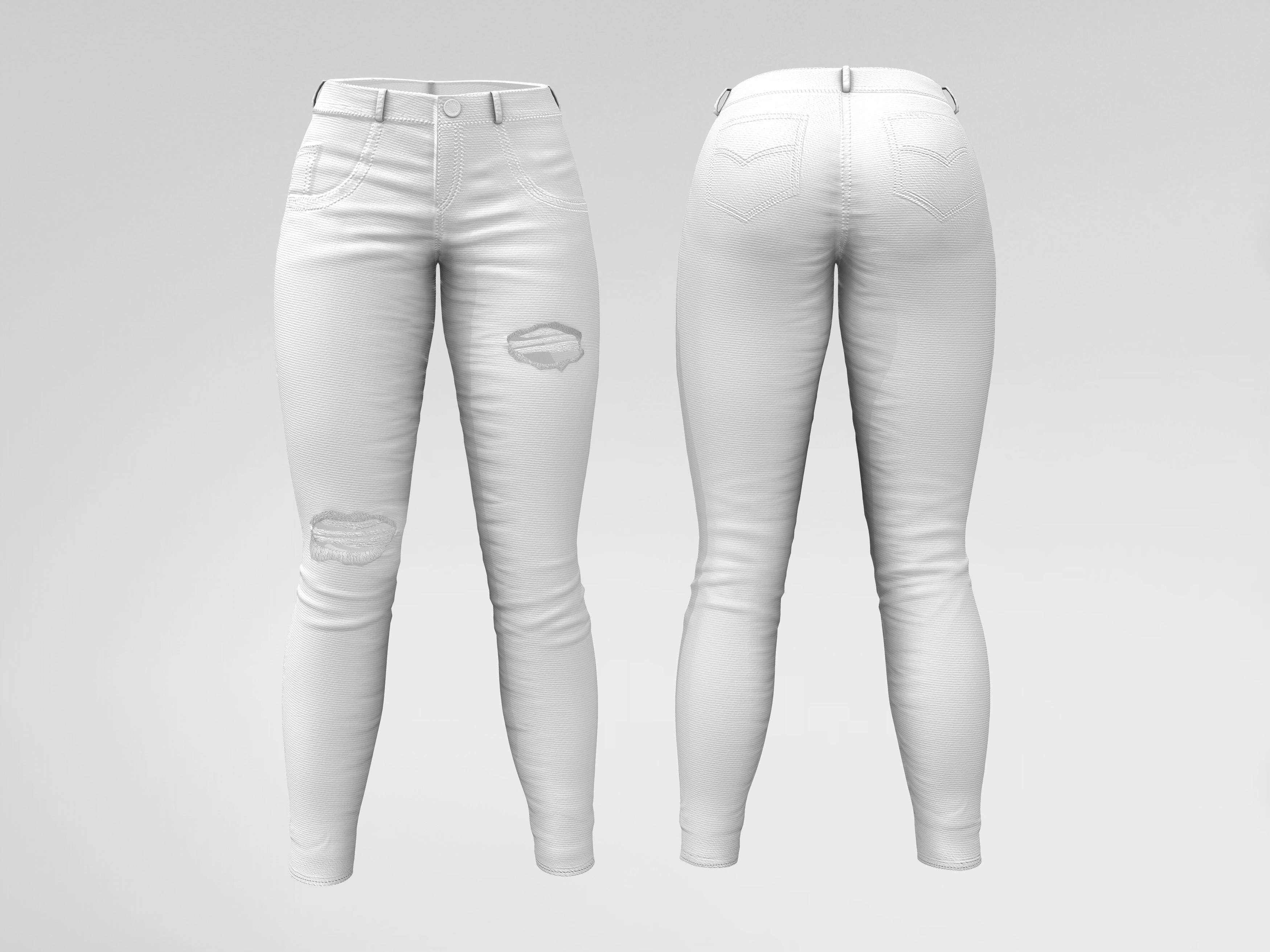 3D model Slim Thorn Jeans VR / AR / low-poly | CGTrader