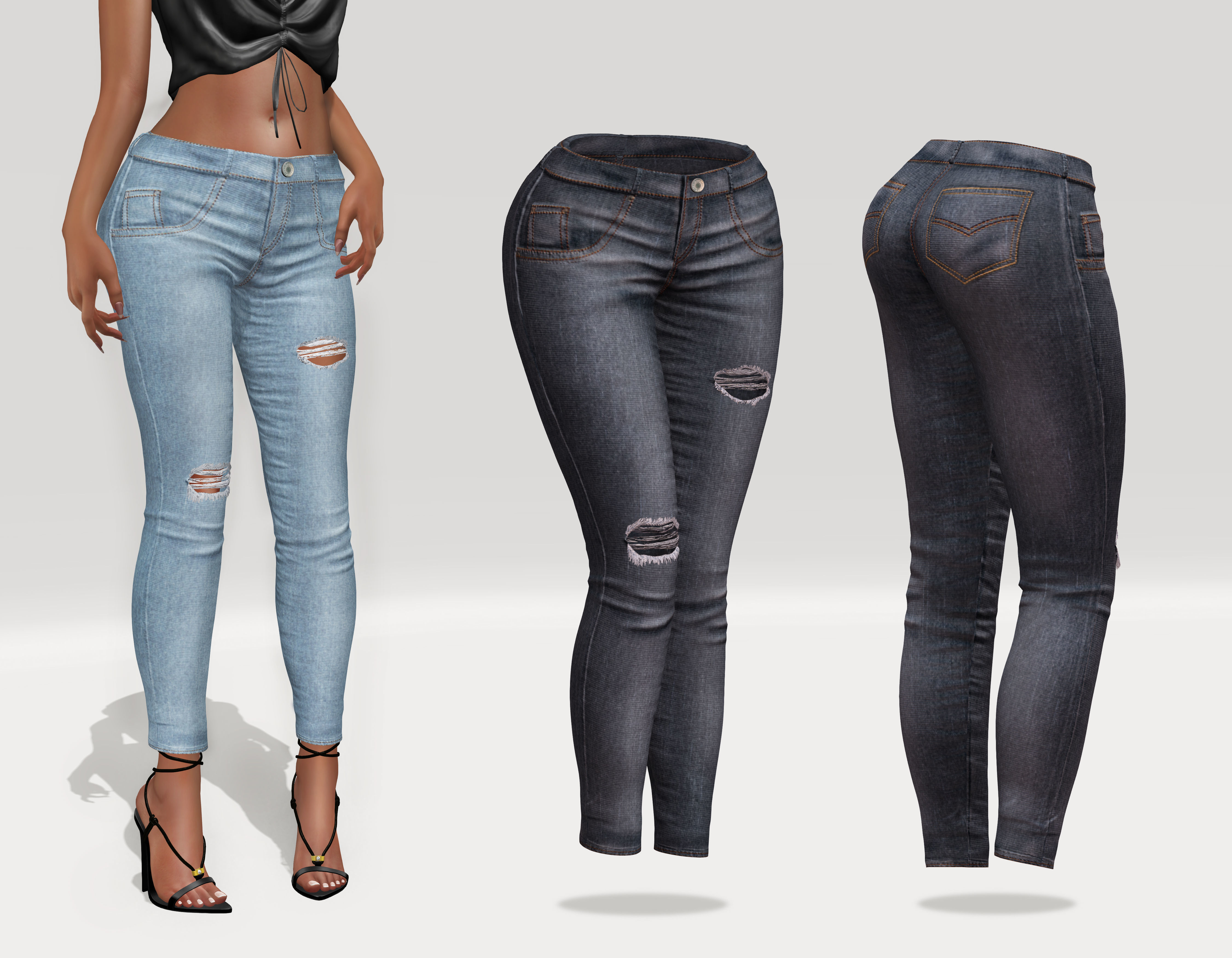 3D model Slim Thorn Jeans VR / AR / low-poly | CGTrader