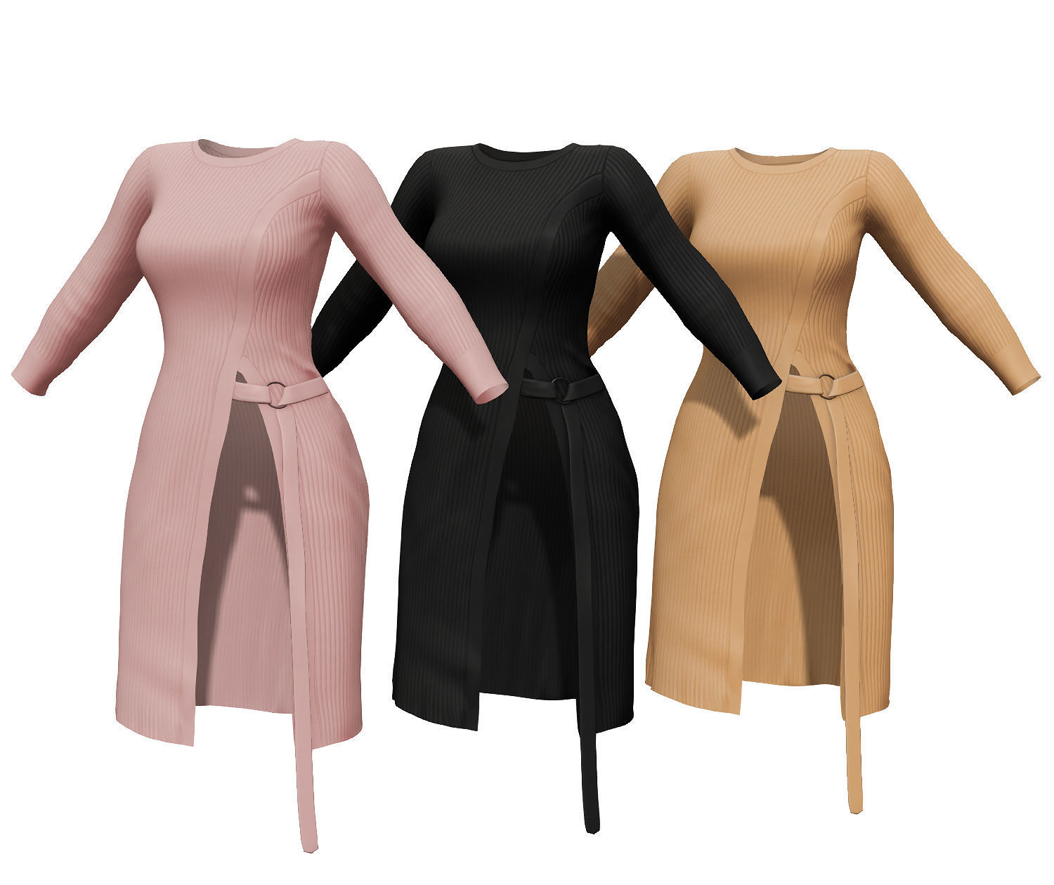 3D model Side Slit Tunic VR / AR / low-poly | CGTrader