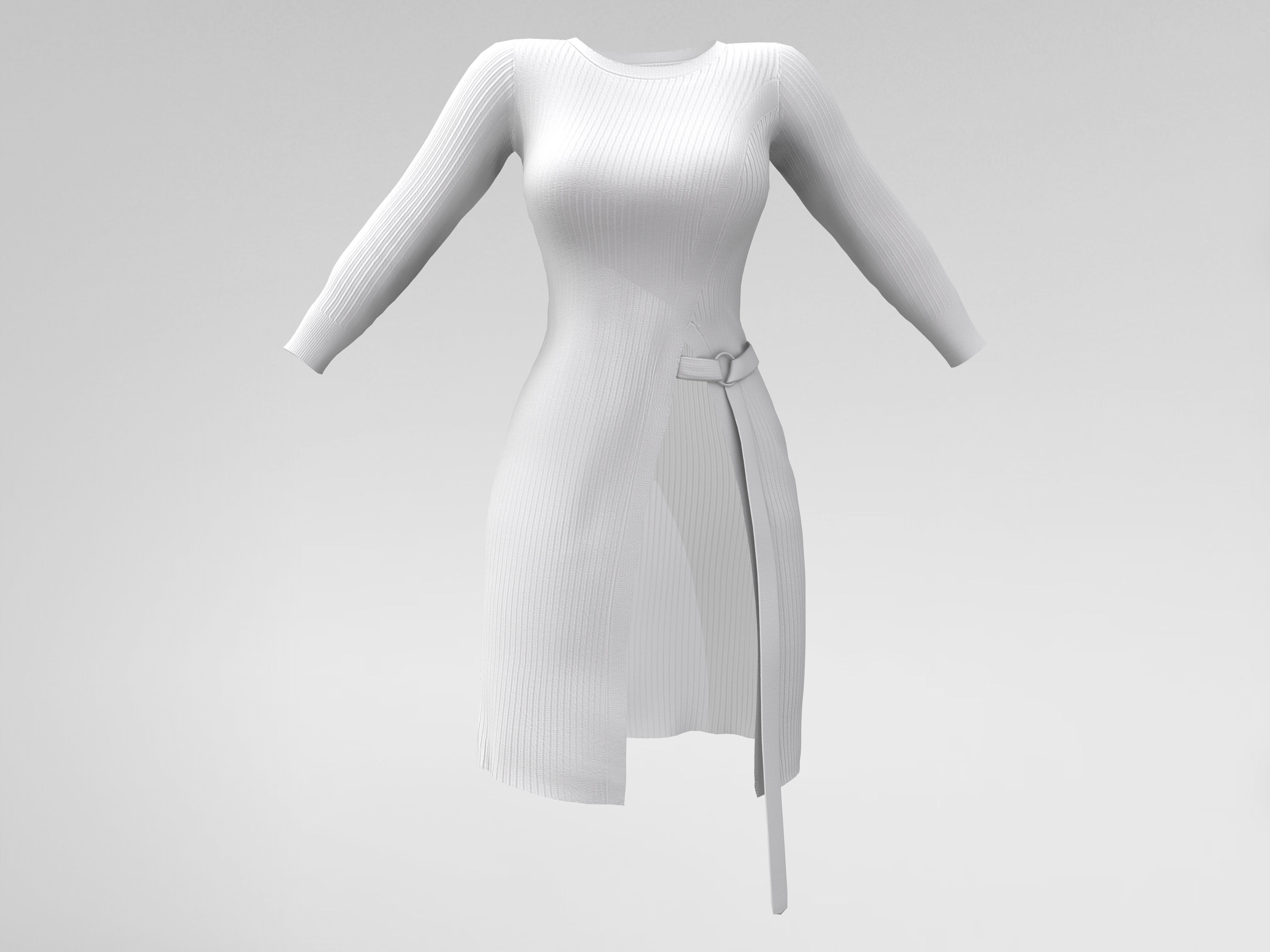 3D model Side Slit Tunic VR / AR / low-poly | CGTrader