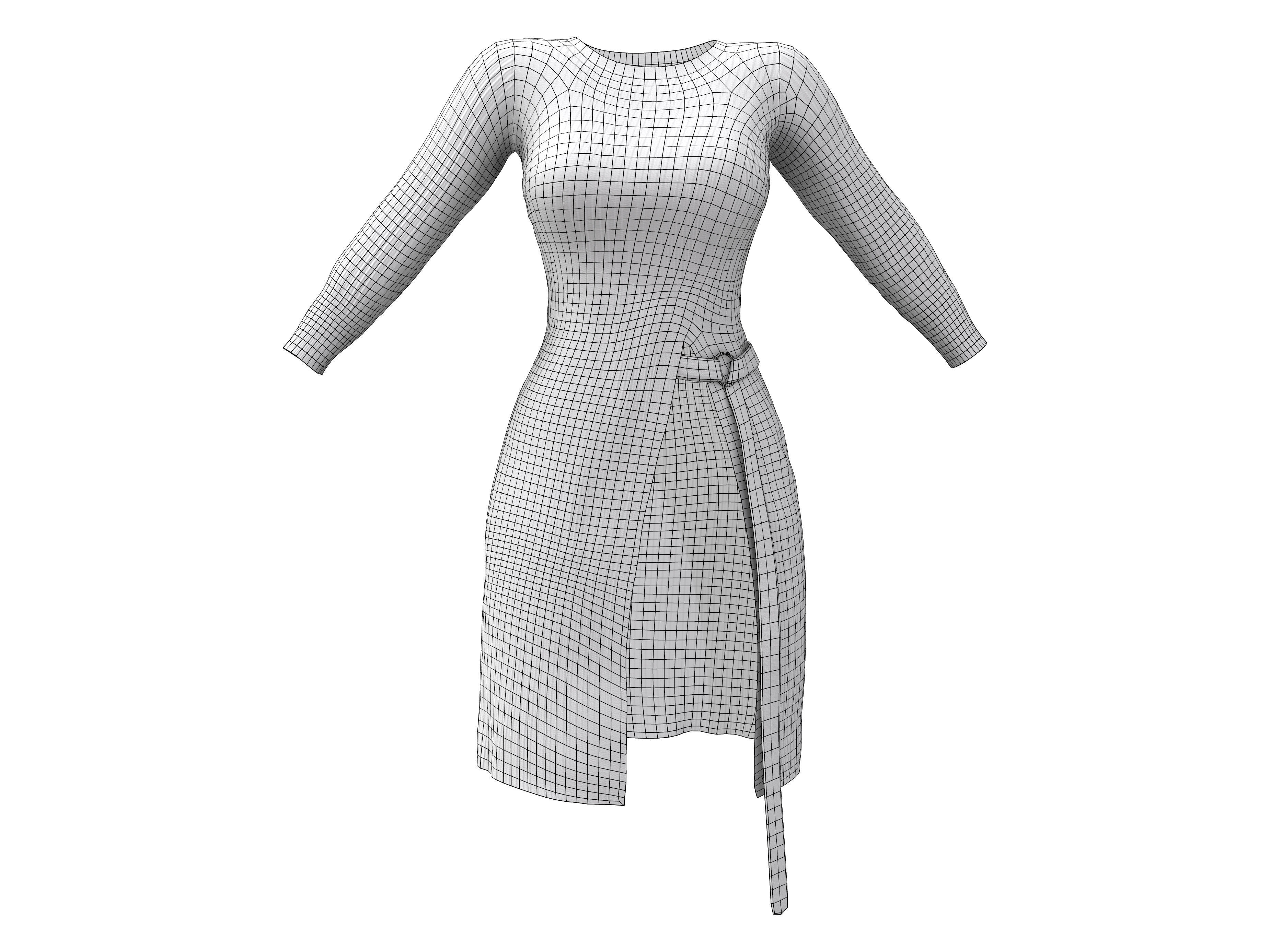 3D model Side Slit Tunic VR / AR / low-poly | CGTrader