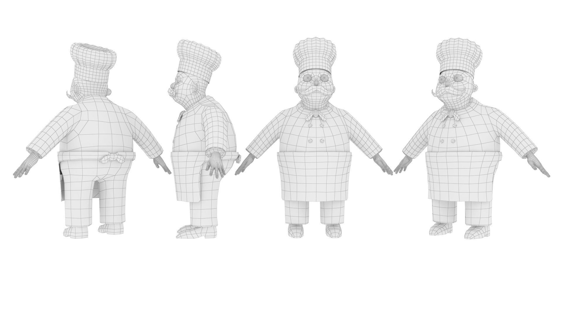 Character v001 Chef 3d free VR / AR / low-poly 3D model | CGTrader