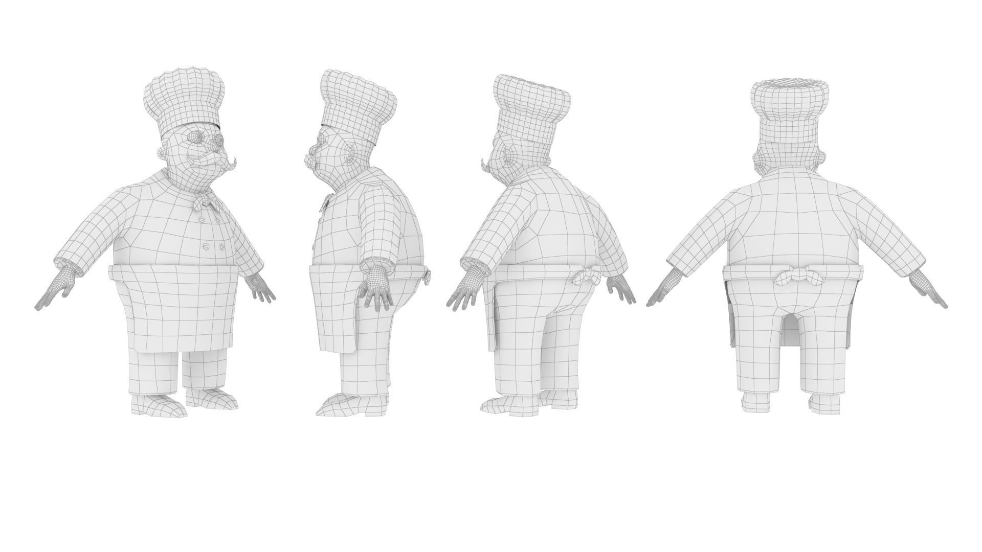 Character v001 Chef 3d free VR / AR / low-poly 3D model | CGTrader