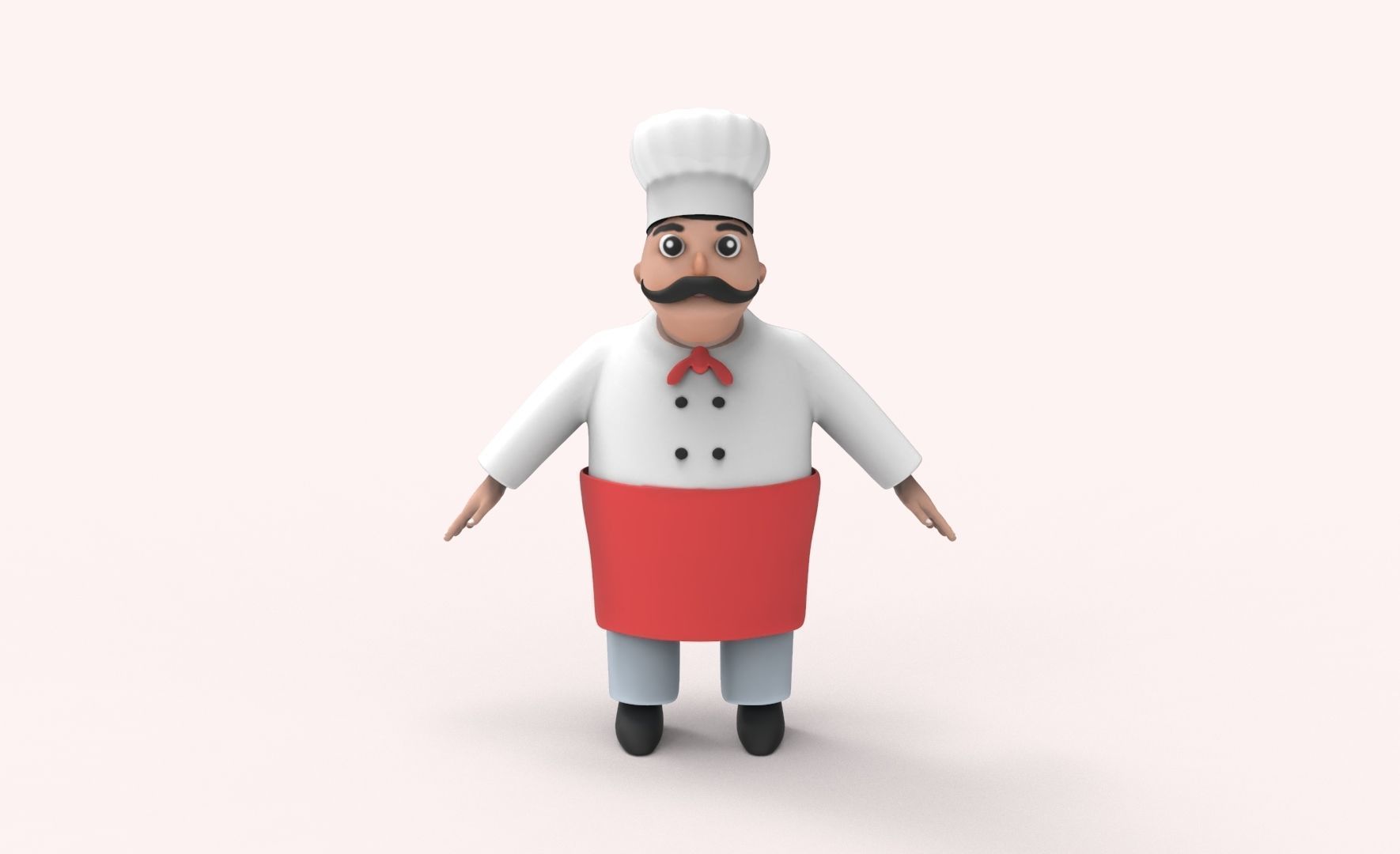 Character v001 Chef 3d free VR / AR / low-poly 3D model | CGTrader