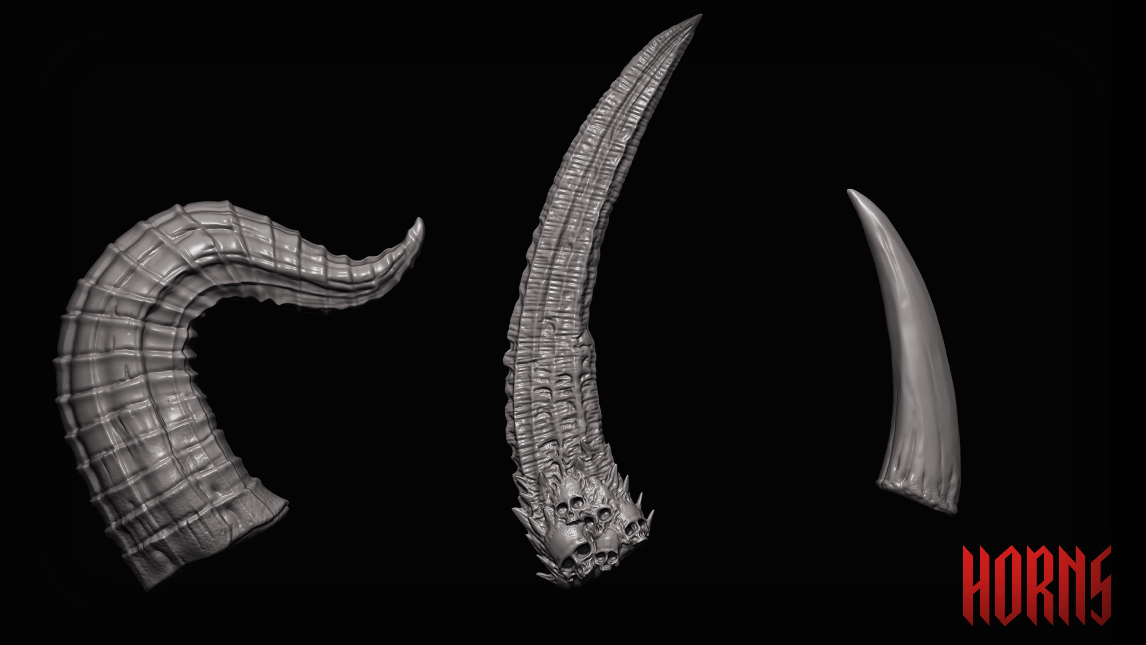 Zbrush and Blender 45 Unholy Brushes Obj Texture | CGTrader