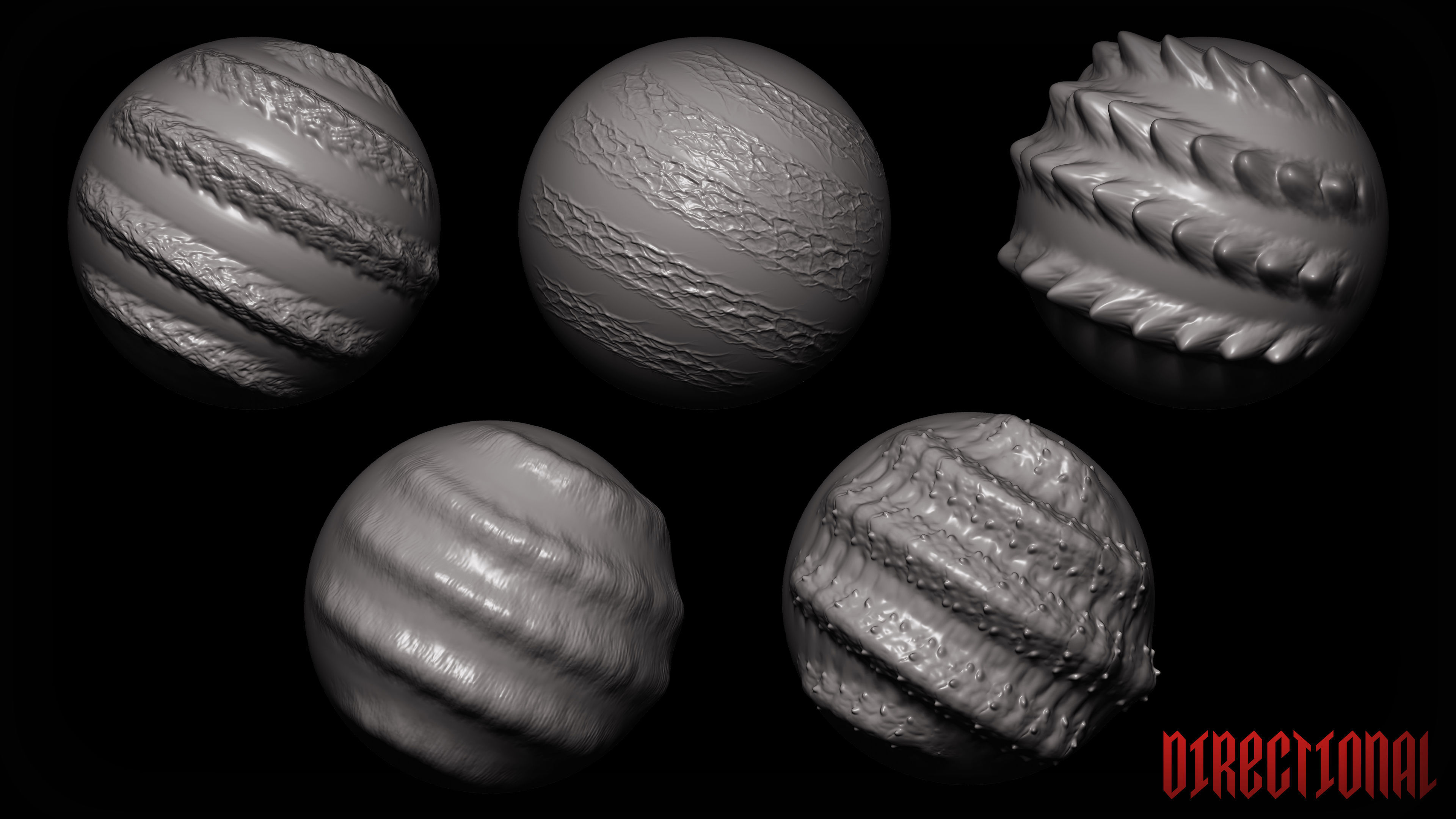 Zbrush and Blender 45 Unholy Brushes Obj Texture | CGTrader