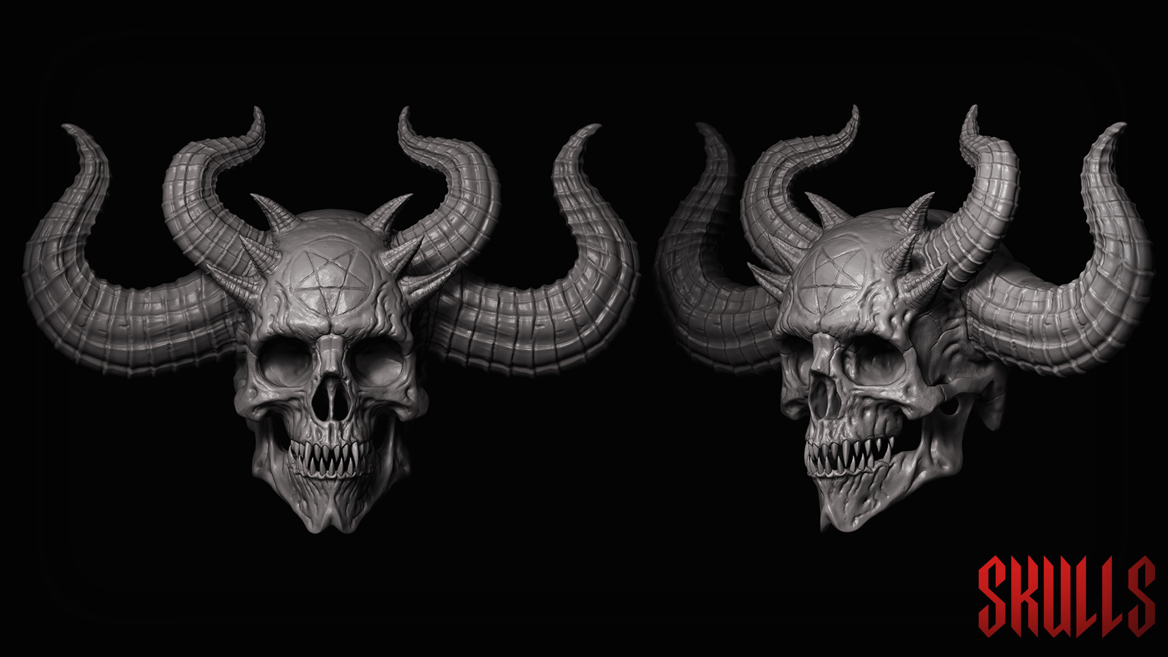 Zbrush and Blender 45 Unholy Brushes Obj Texture | CGTrader