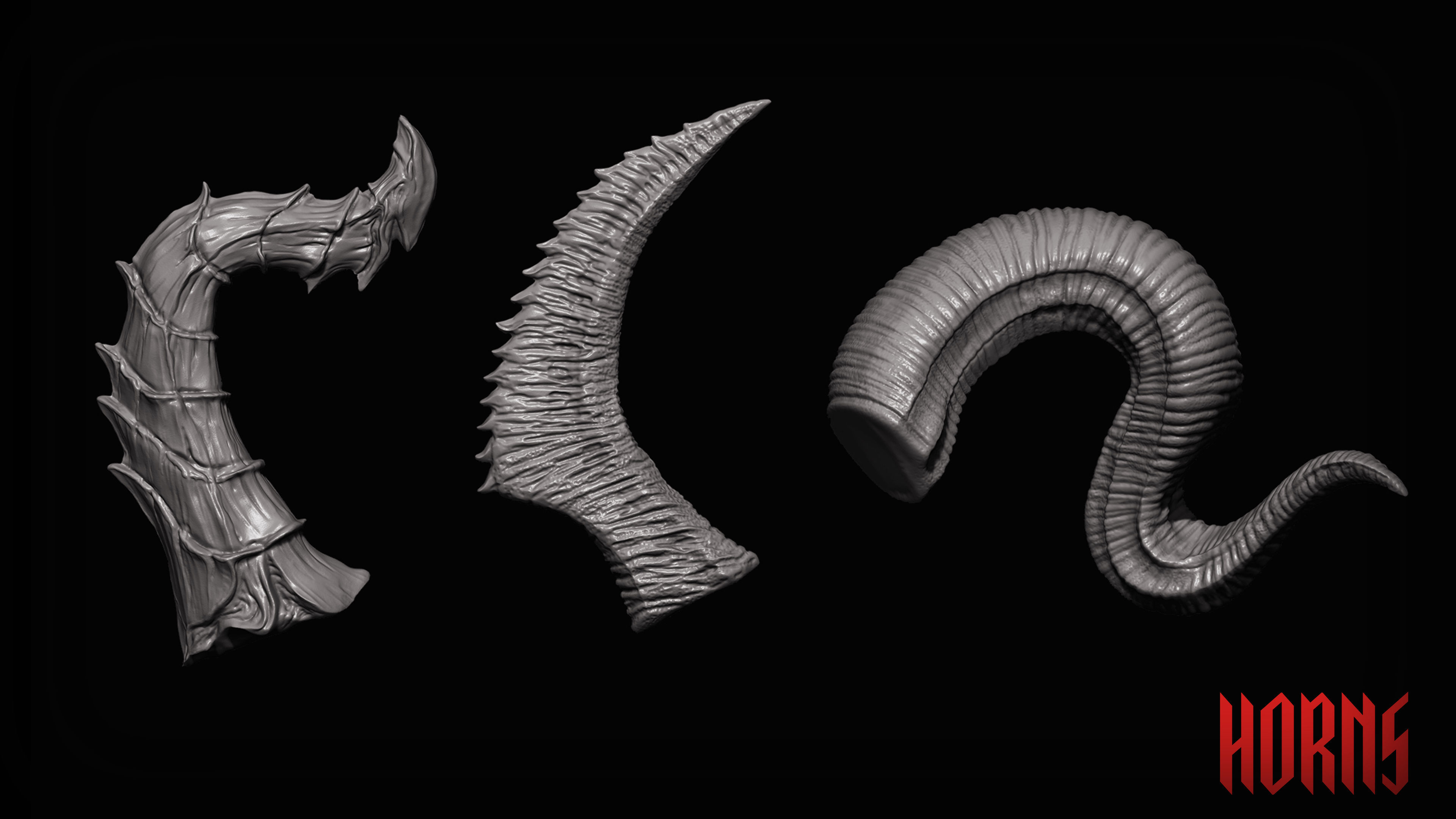 Zbrush and Blender 45 Unholy Brushes Obj Texture | CGTrader