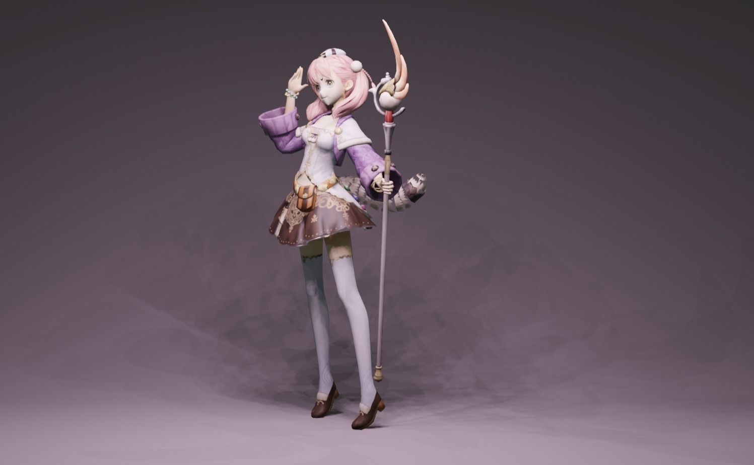Anime Character - Atelier Escha 3D model | CGTrader