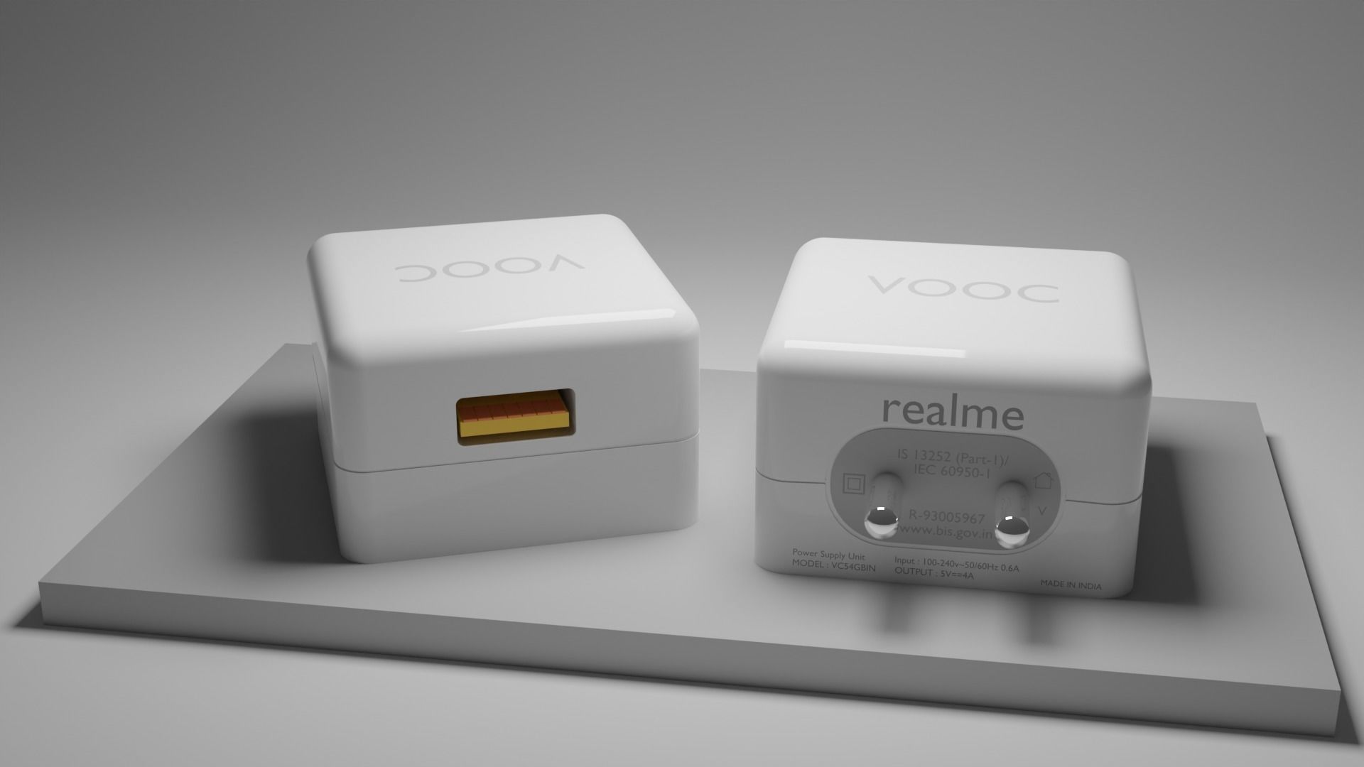 Realme Charger Adapter - High-Quality 3D Model free VR / AR / low-poly ...