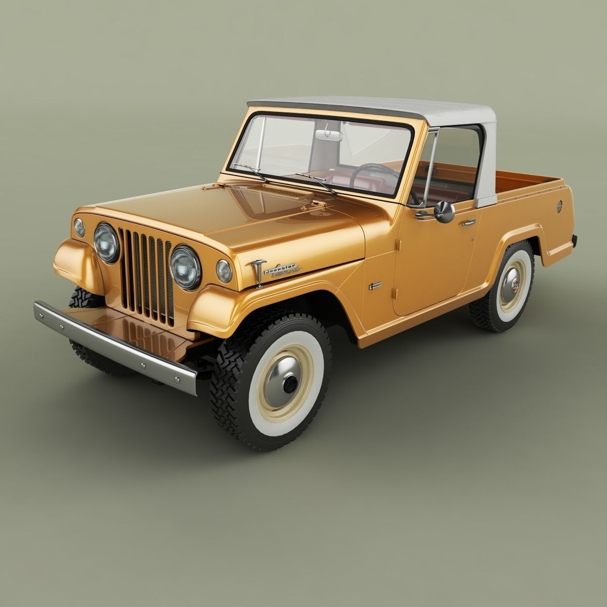 Jeep Jeepster Commando Pick Up 3D model | CGTrader