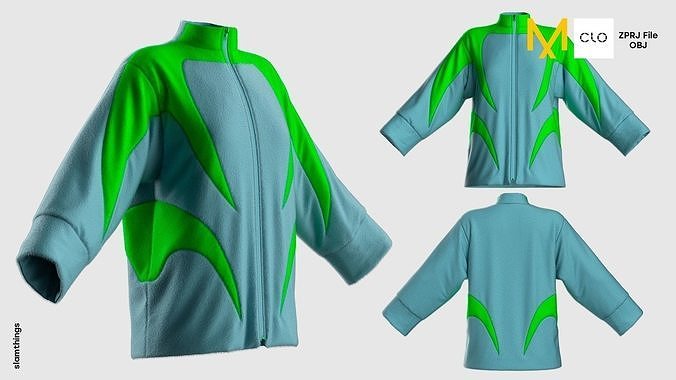 Streetwear Furry Jacket 3D model | CGTrader