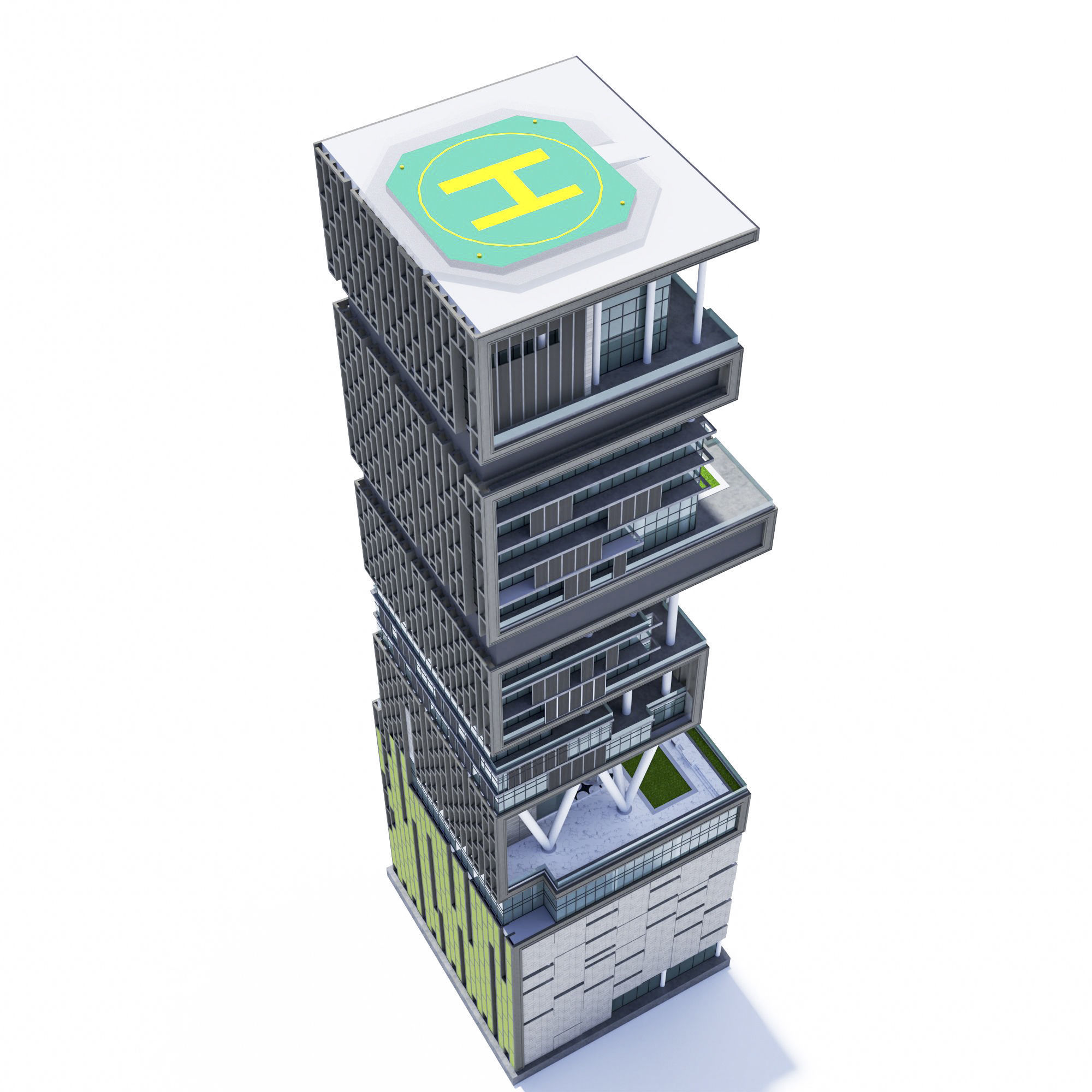 ANTILIA HOUSE MUMBAI 3D model | CGTrader