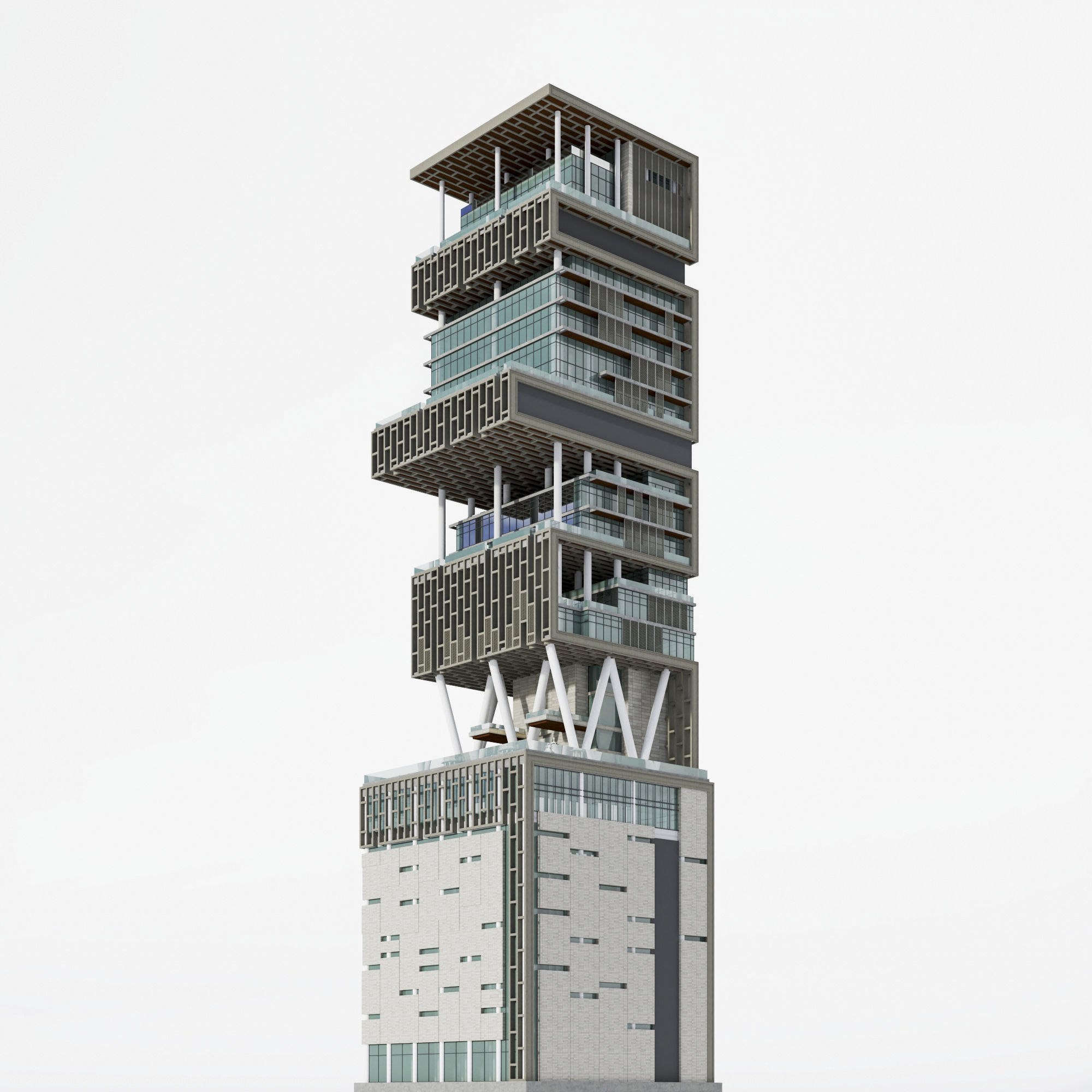 ANTILIA HOUSE MUMBAI 3D model | CGTrader