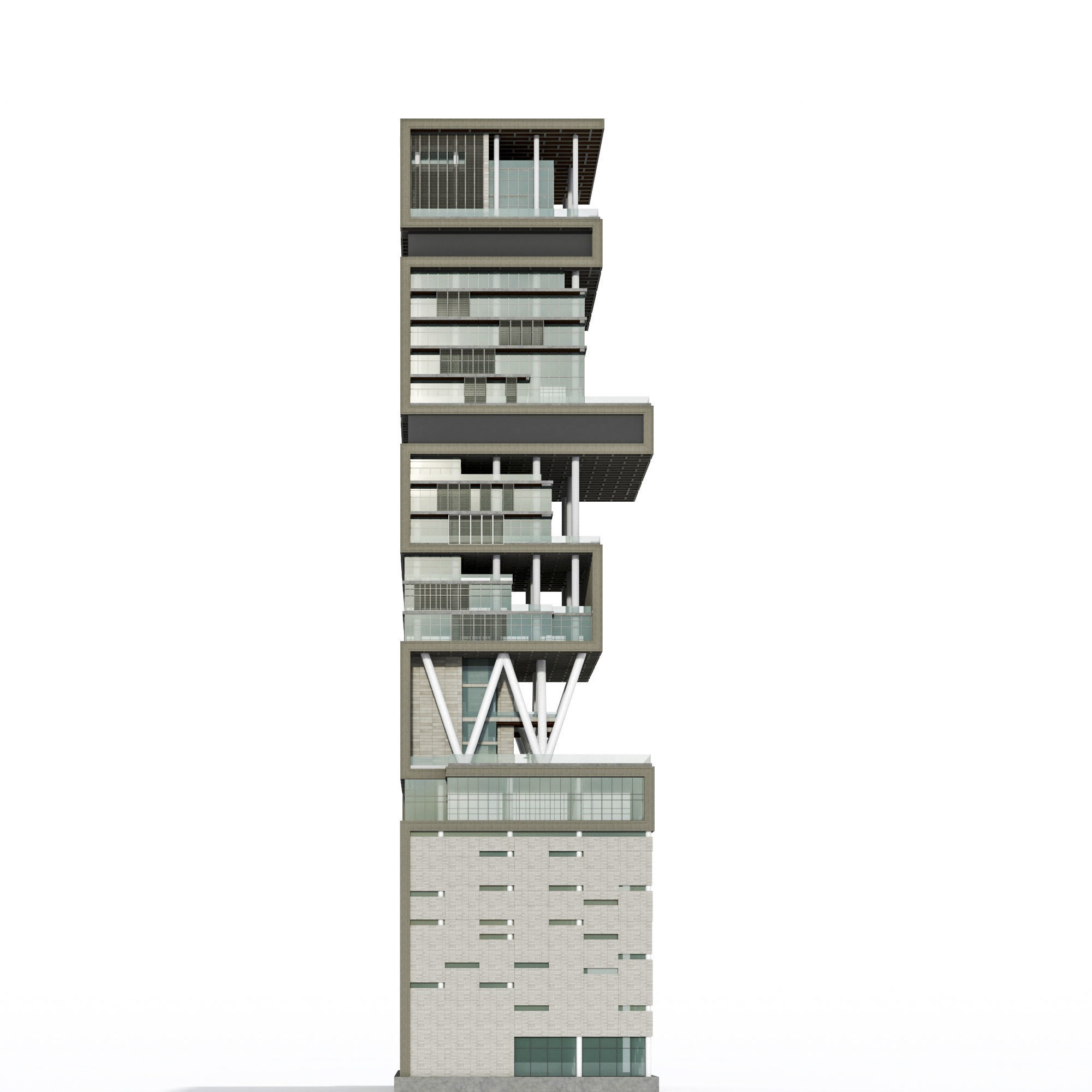 ANTILIA HOUSE MUMBAI 3D model | CGTrader