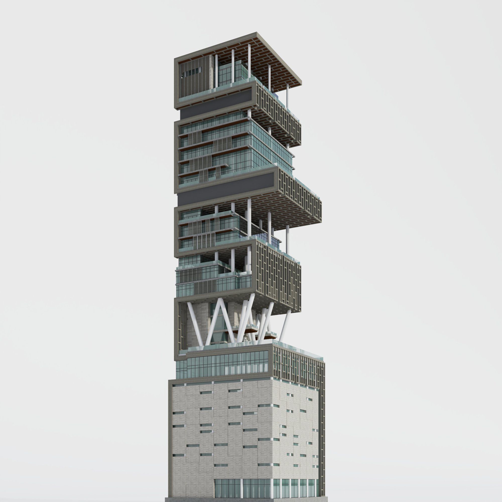 ANTILIA HOUSE MUMBAI 3D model | CGTrader