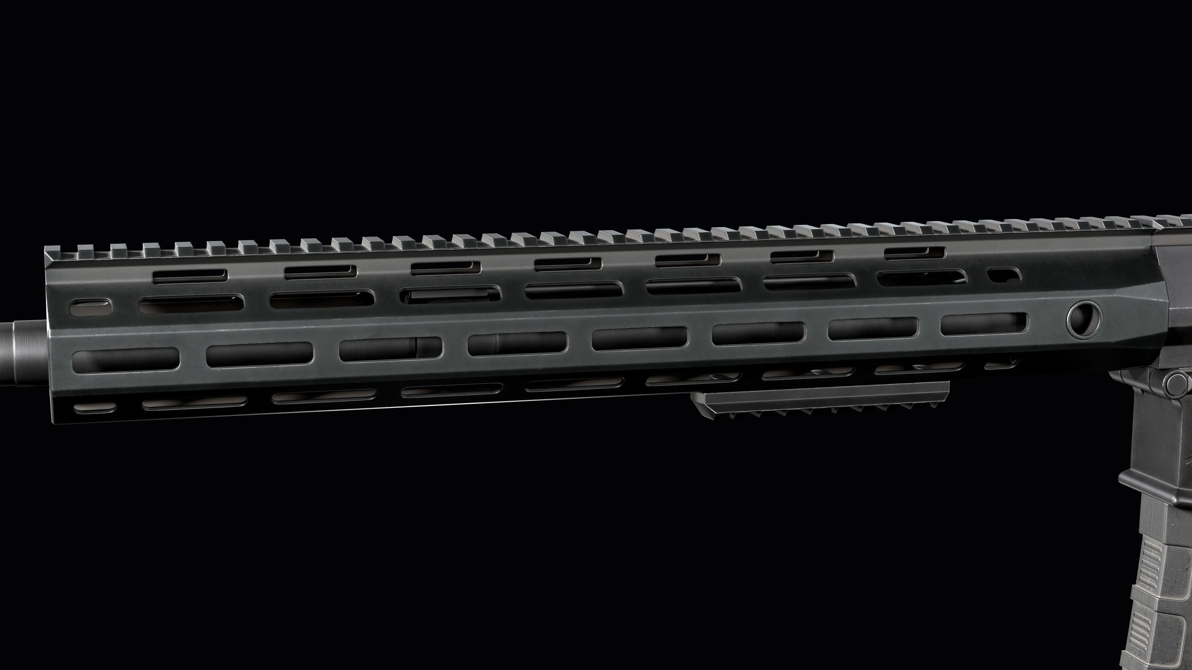 3D model Modular sniper rifle Knights Armament SR 25 VR / AR / low-poly ...