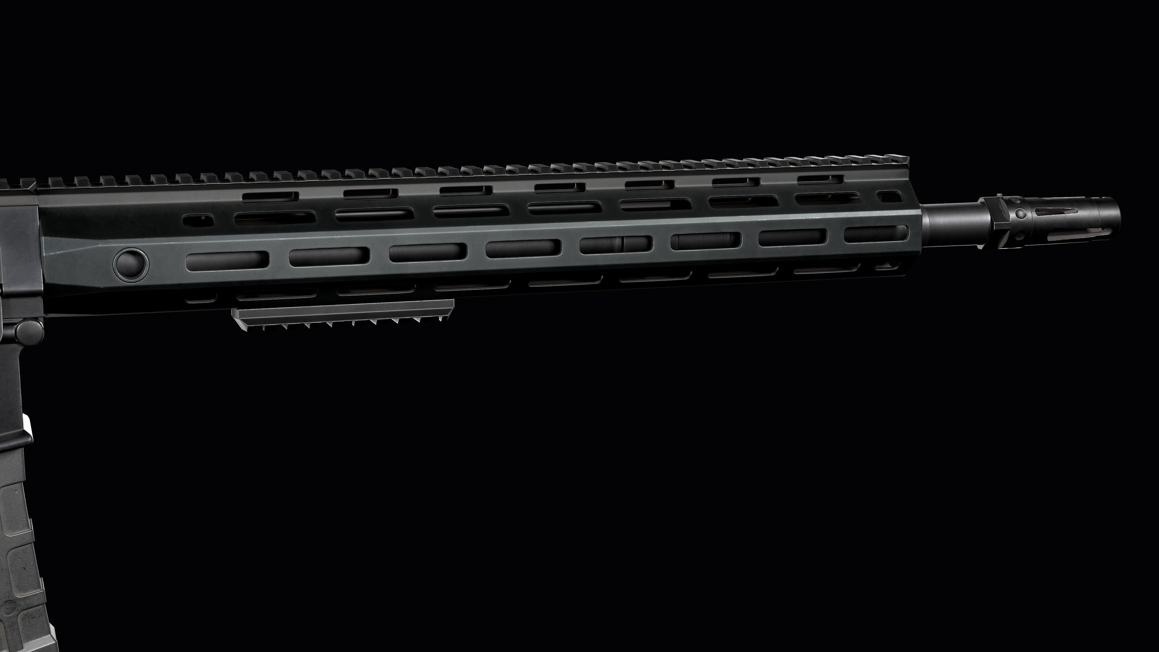 3D model Modular sniper rifle Knights Armament SR 25 VR / AR / low-poly ...