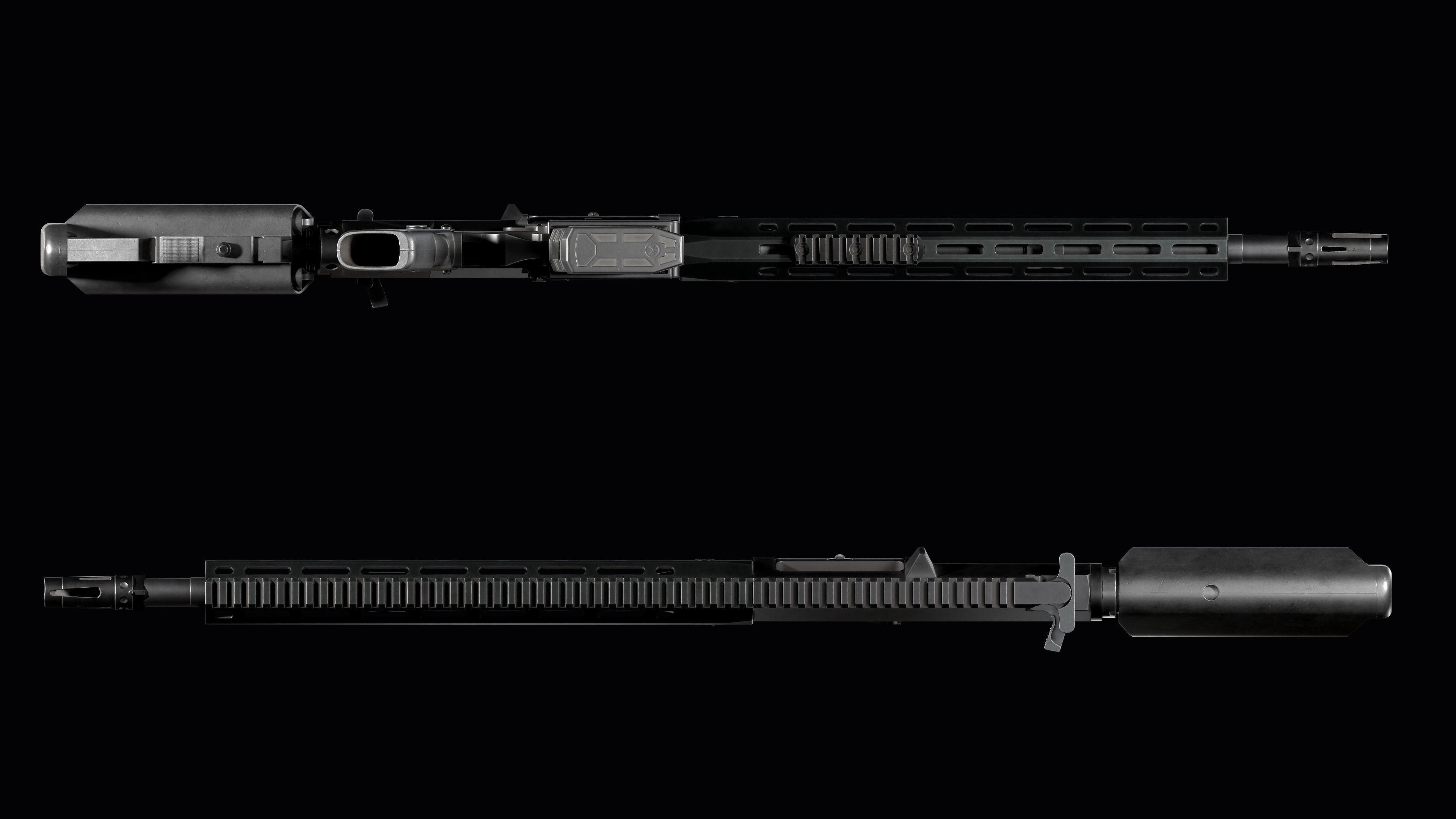 3D model Modular sniper rifle Knights Armament SR 25 VR / AR / low-poly ...