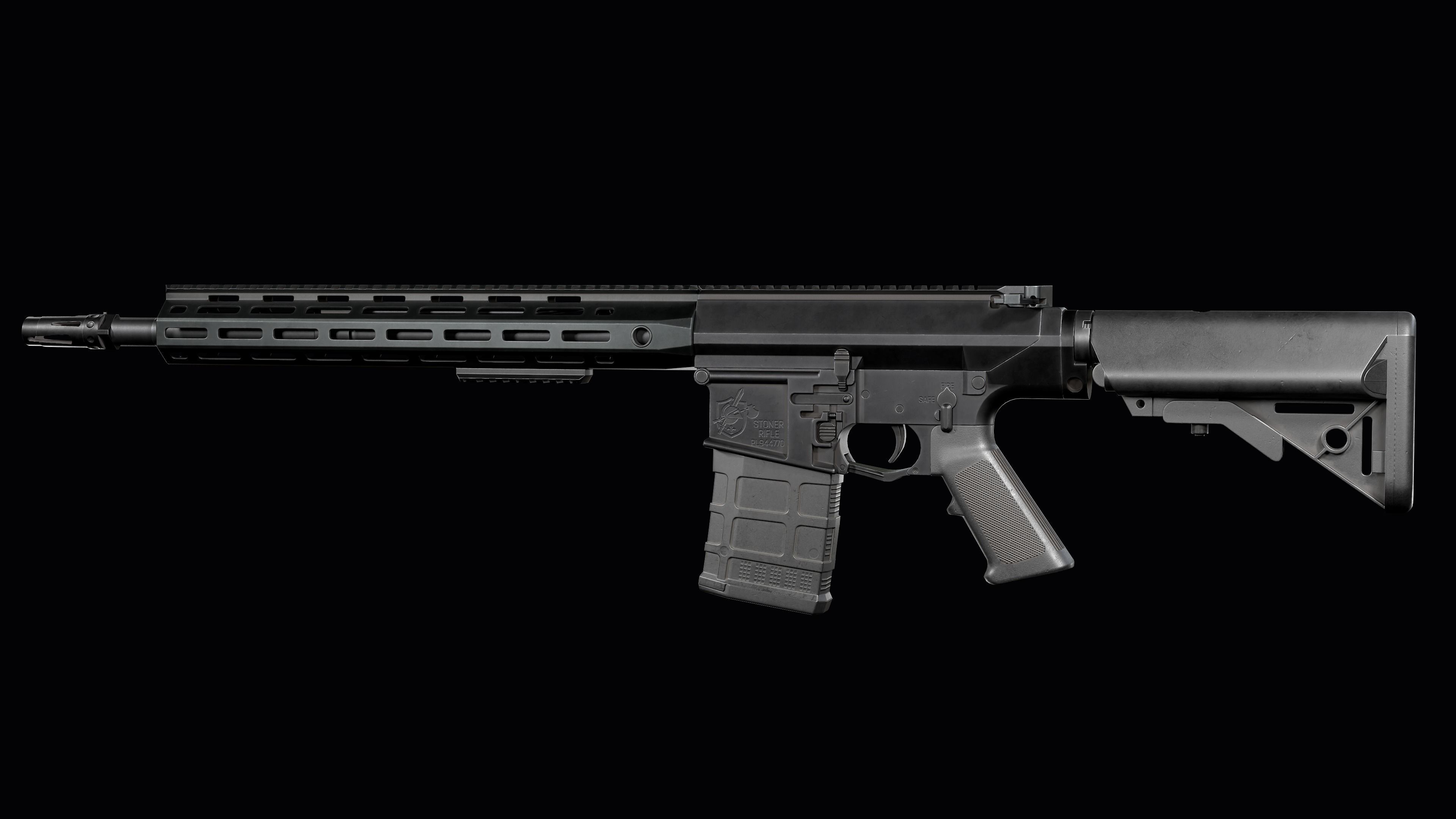 3D model Modular sniper rifle Knights Armament SR 25 VR / AR / low-poly ...