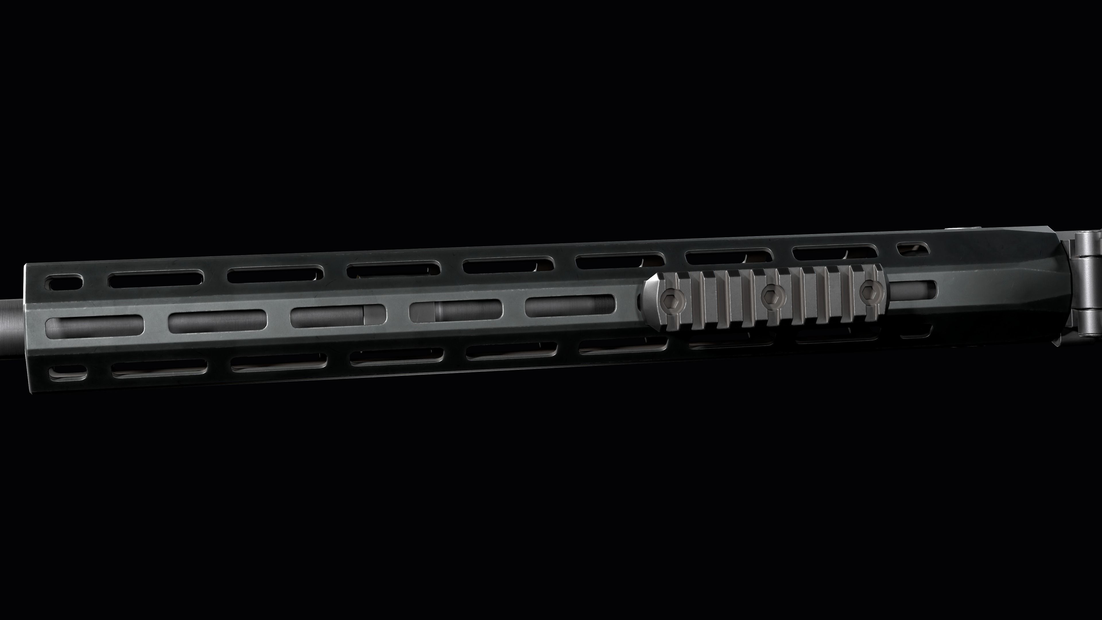 3D model Modular sniper rifle Knights Armament SR 25 VR / AR / low-poly ...