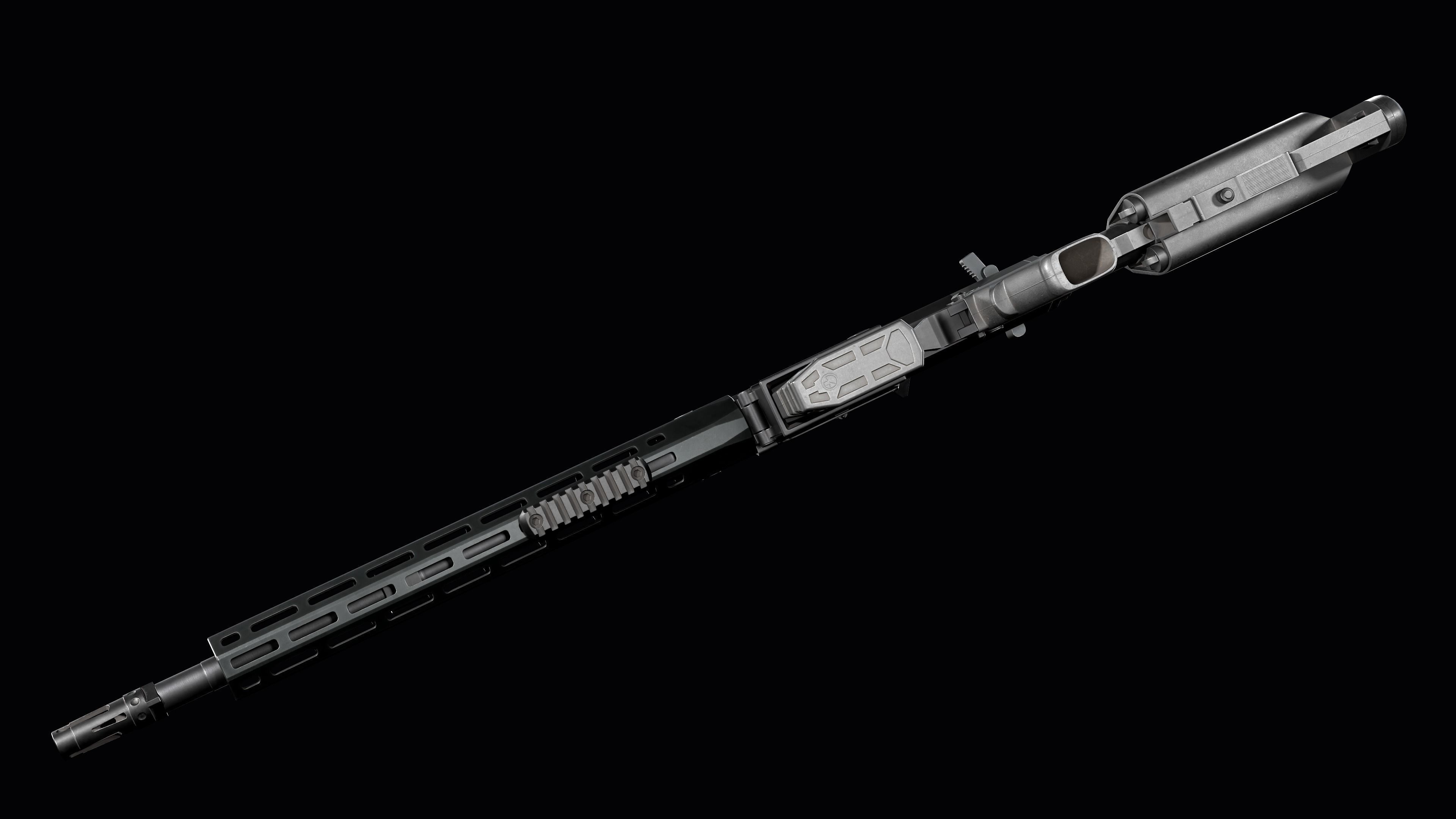 3D model Modular sniper rifle Knights Armament SR 25 VR / AR / low-poly ...