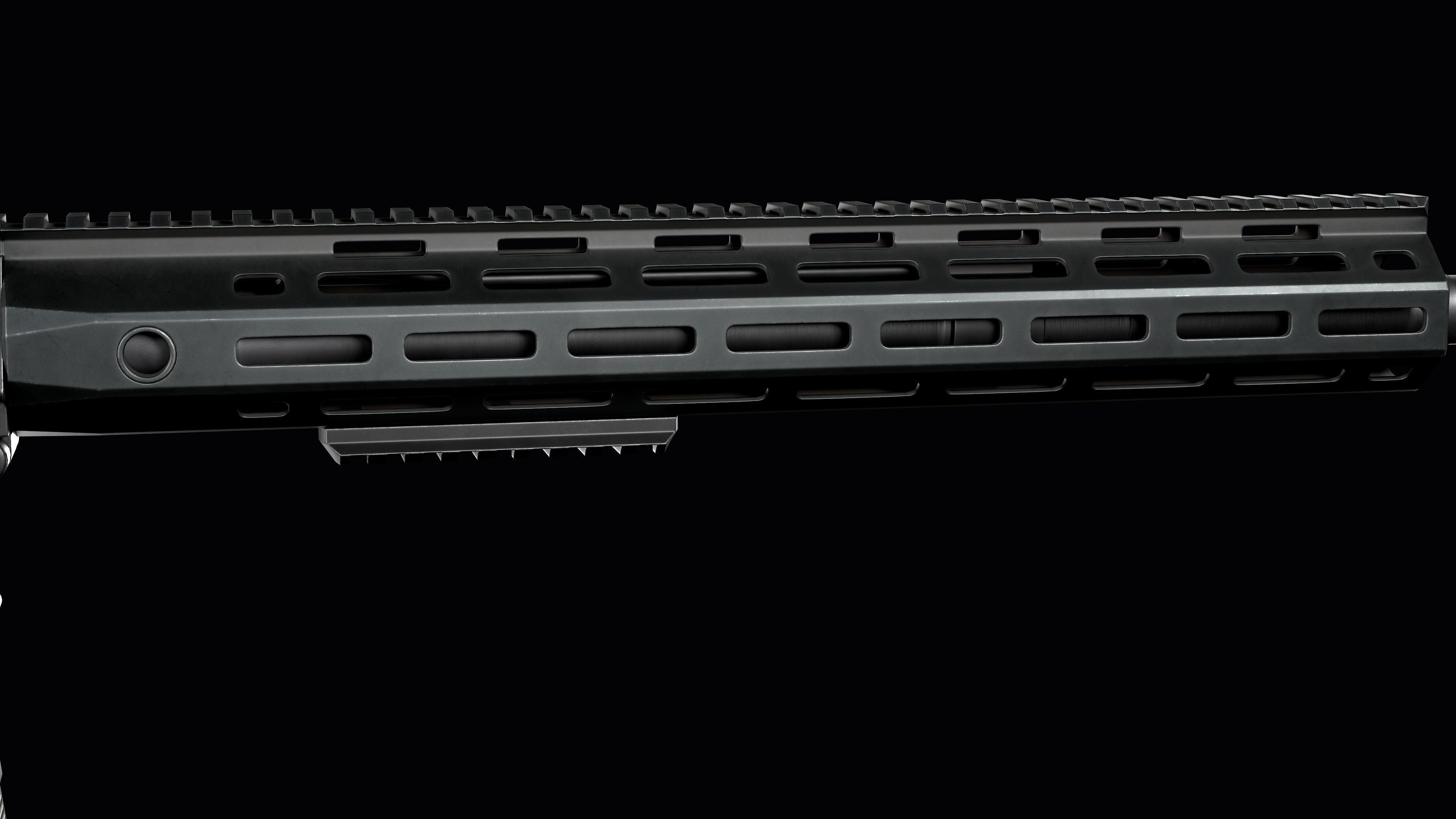 3D model Modular sniper rifle Knights Armament SR 25 VR / AR / low-poly ...