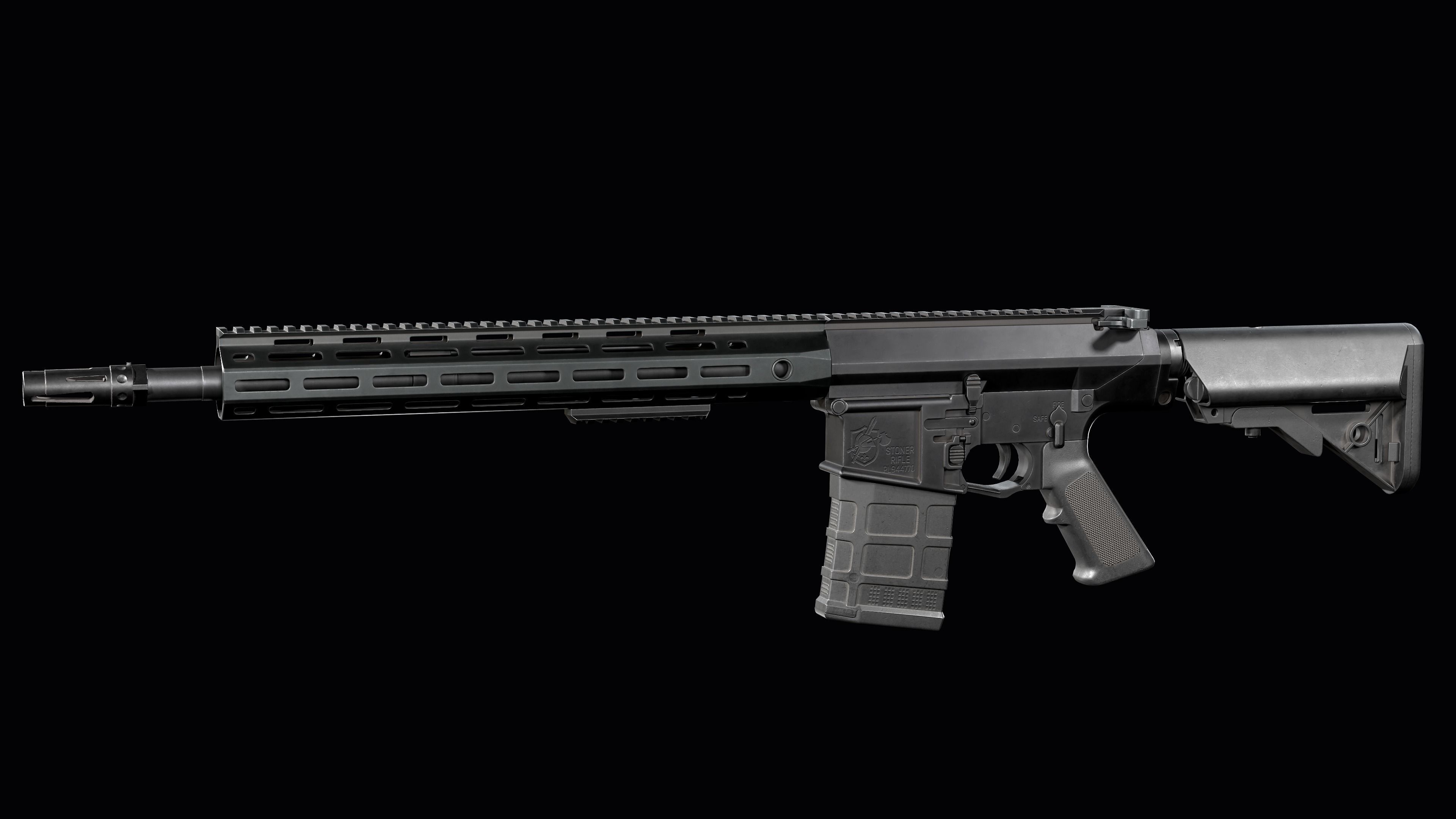 3D model Modular sniper rifle Knights Armament SR 25 VR / AR / low-poly ...