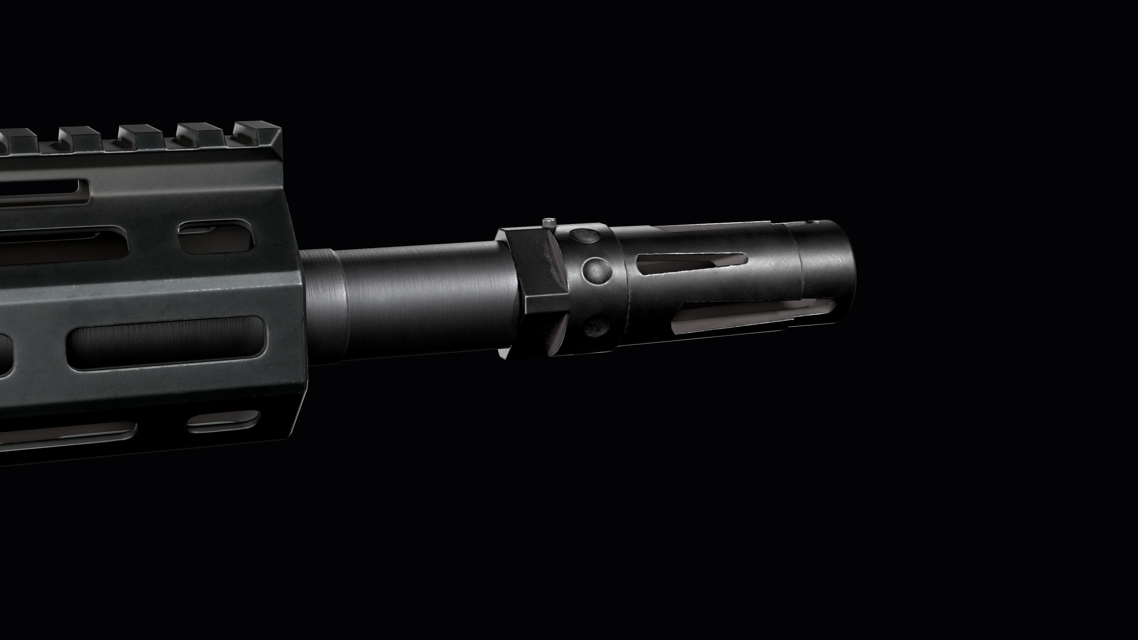 3D model Modular sniper rifle Knights Armament SR 25 VR / AR / low-poly ...