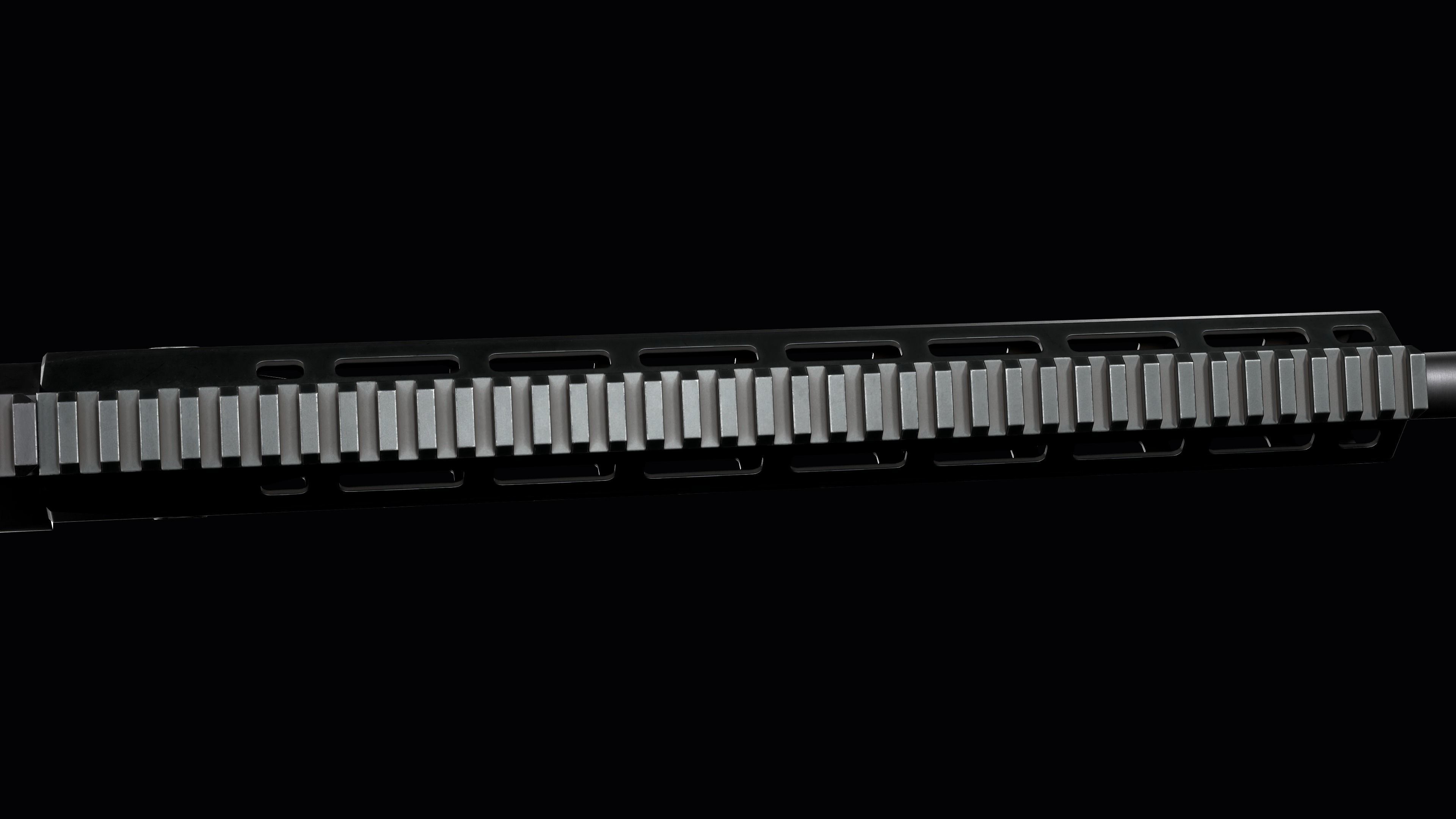 3D model Modular sniper rifle Knights Armament SR 25 VR / AR / low-poly ...