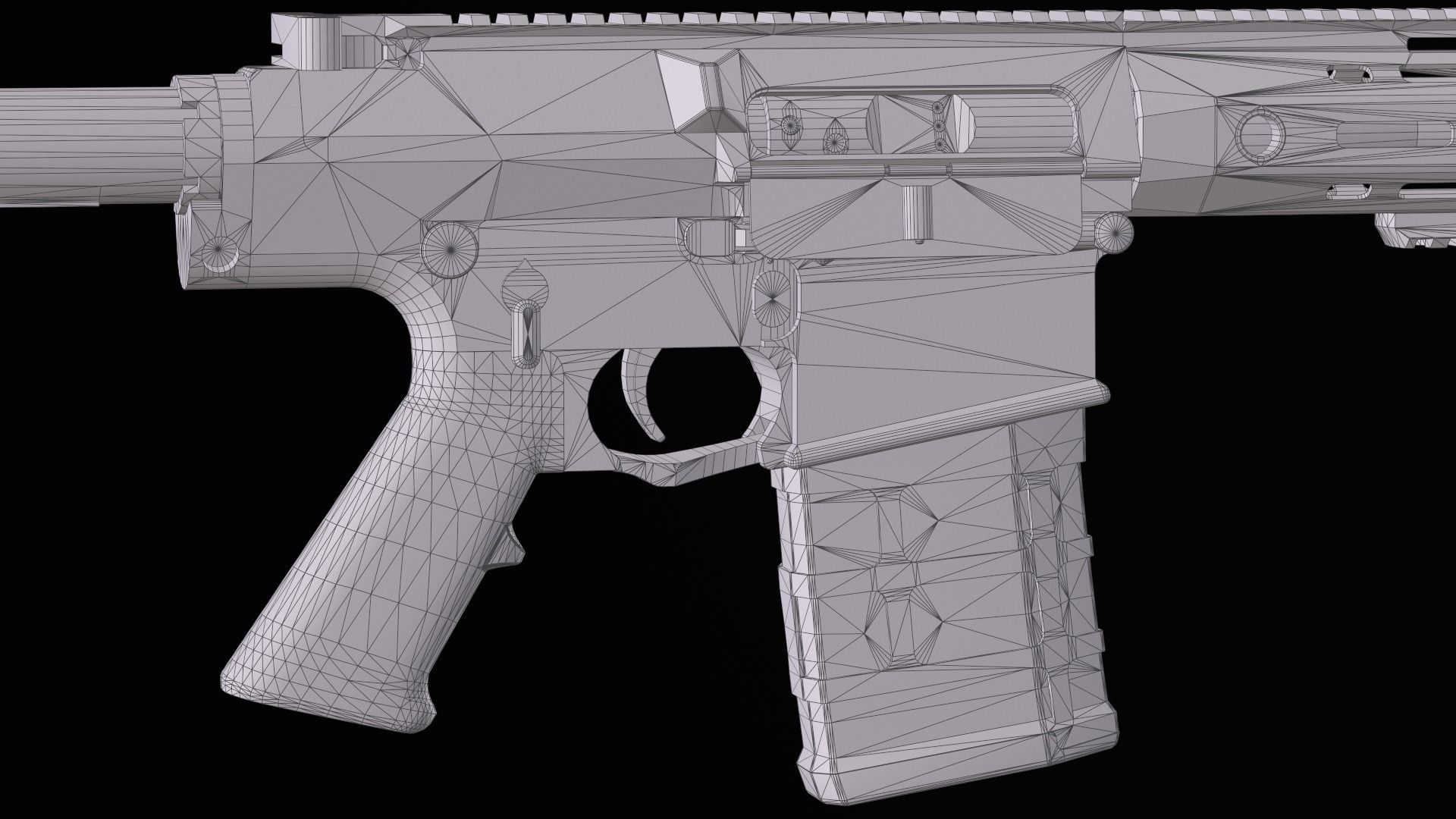 3D model Modular sniper rifle Knights Armament SR 25 VR / AR / low-poly ...