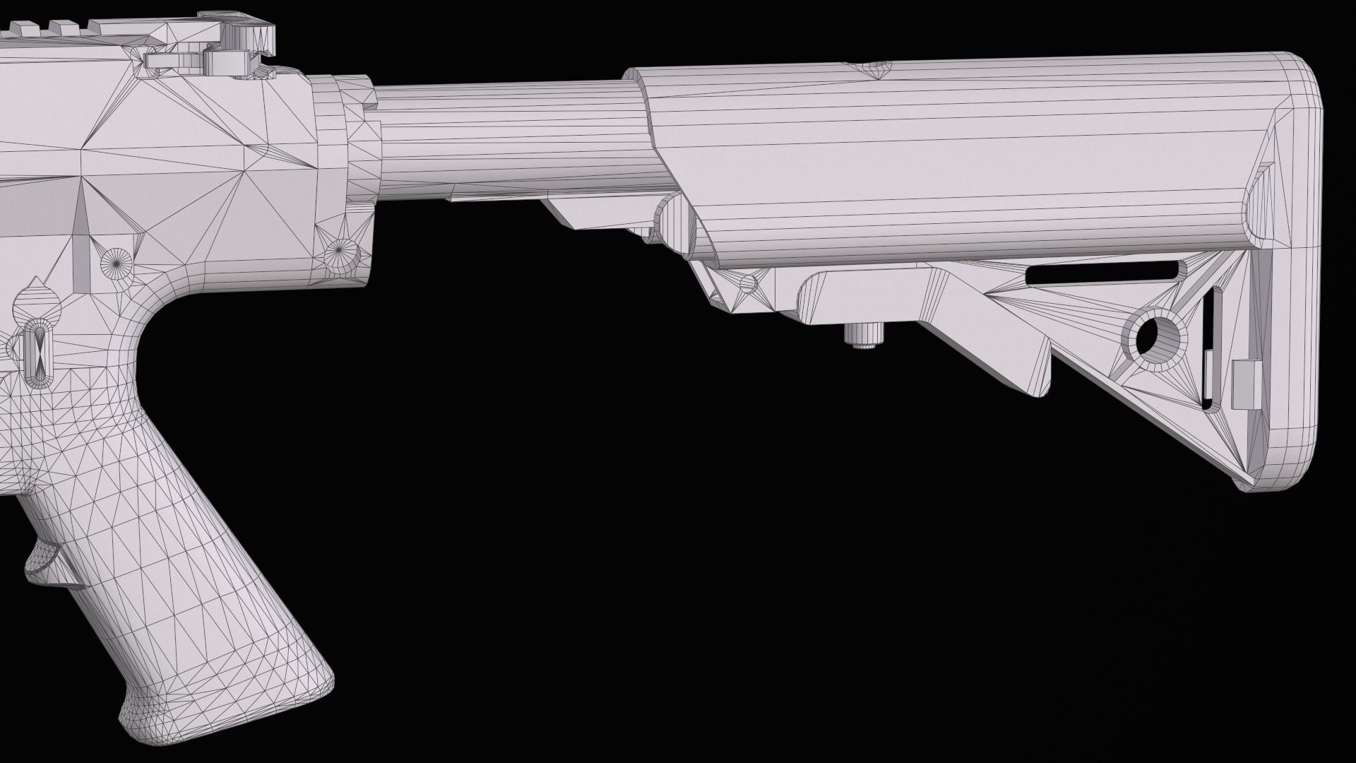 3D model Modular sniper rifle Knights Armament SR 25 VR / AR / low-poly ...
