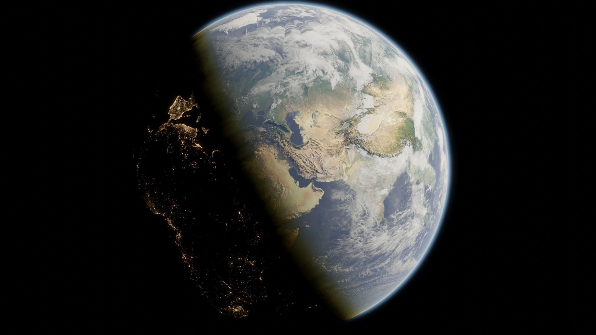 High-Quality Earth Model Rendered in Blender Cycles free VR / AR / low ...