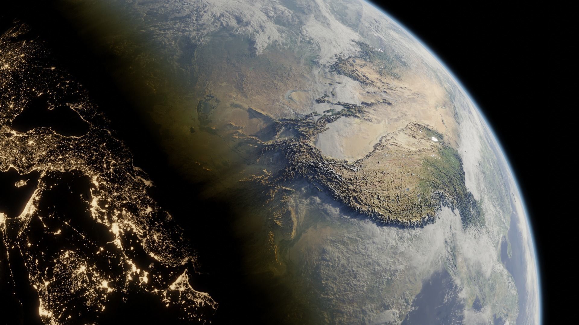 High-Quality Earth Model Rendered in Blender Cycles free VR / AR / low ...