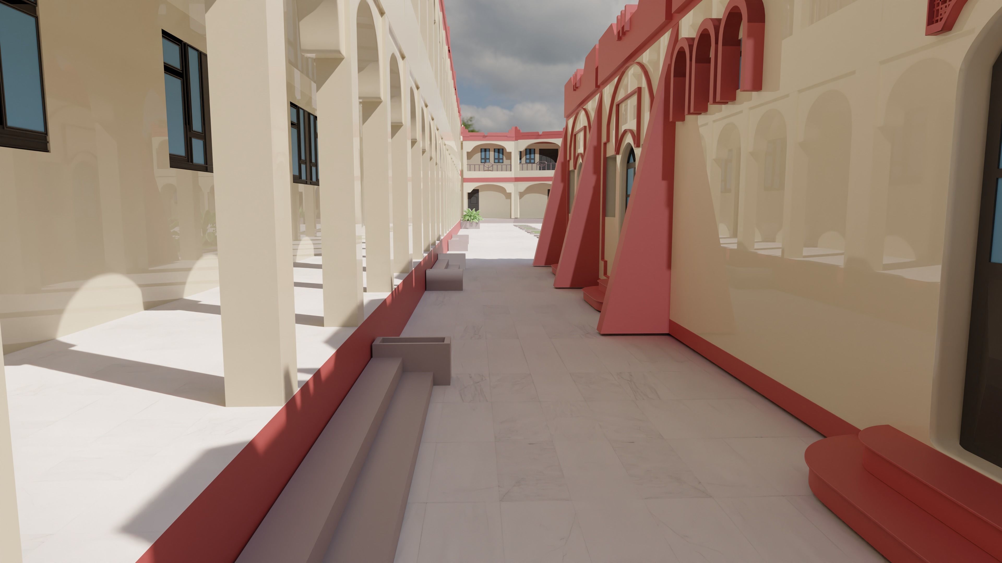arabic School complex 3D model | CGTrader