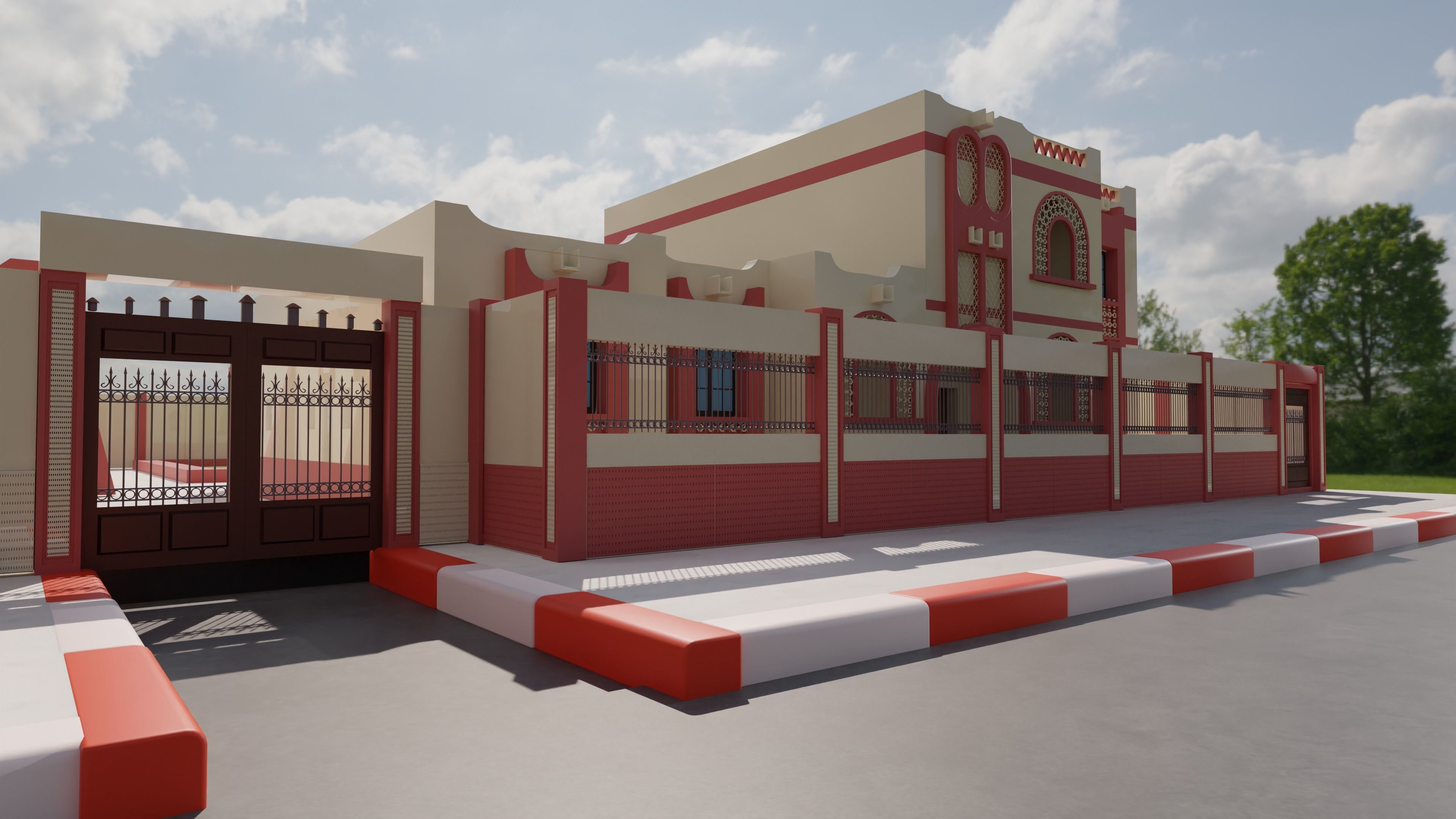 arabic School complex 3D model | CGTrader