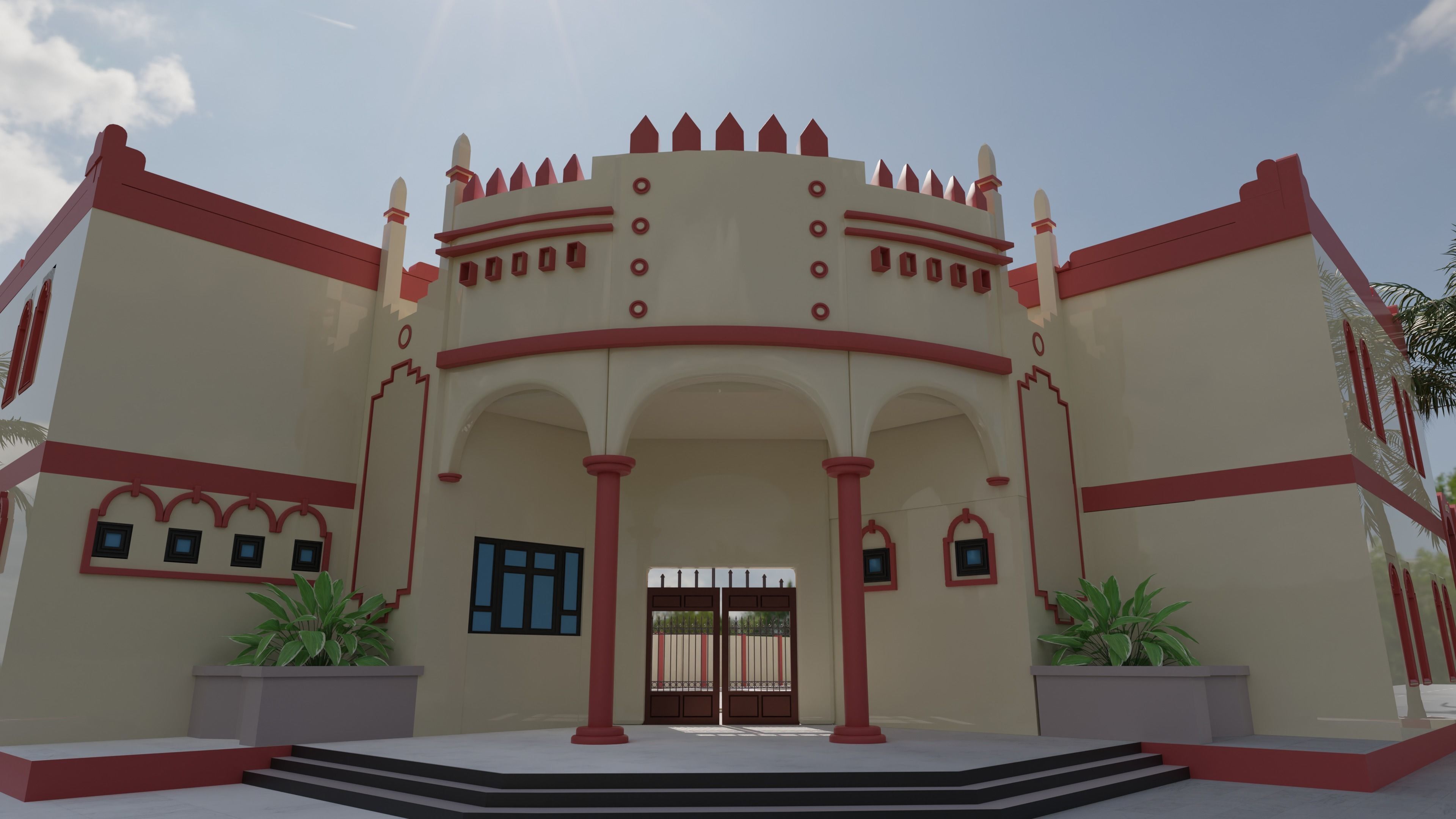 arabic School complex 3D model | CGTrader