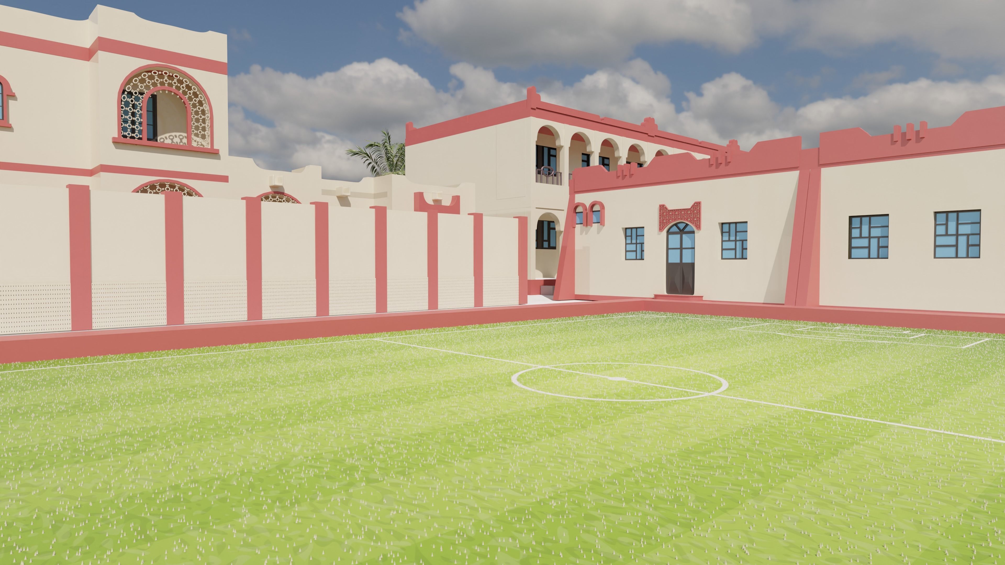 arabic School complex 3D model | CGTrader