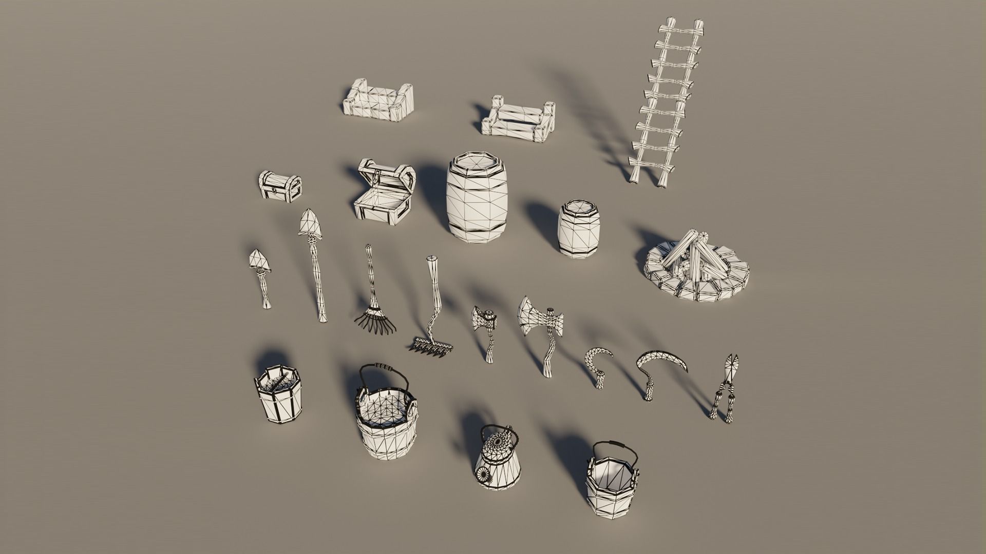 3D model 3D Farm Assets Pack model VR / AR / low-poly | CGTrader
