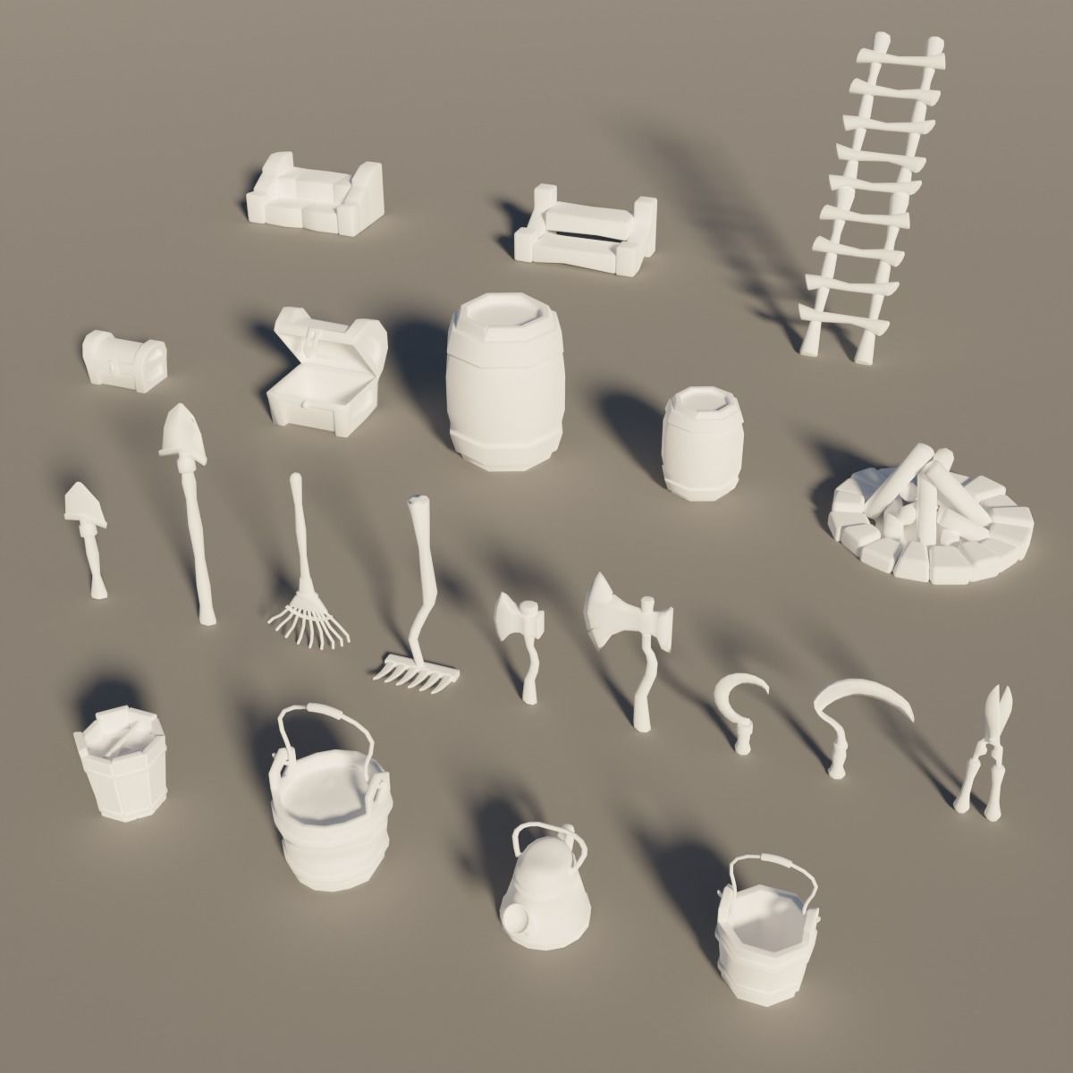 3D model 3D Farm Assets Pack model VR / AR / low-poly | CGTrader