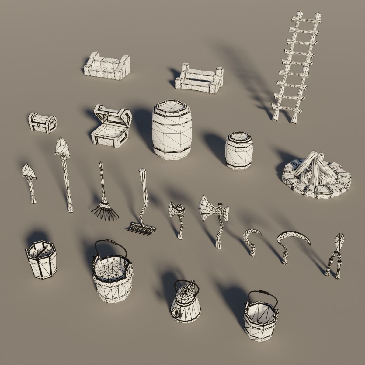 3D model 3D Farm Assets Pack model VR / AR / low-poly | CGTrader