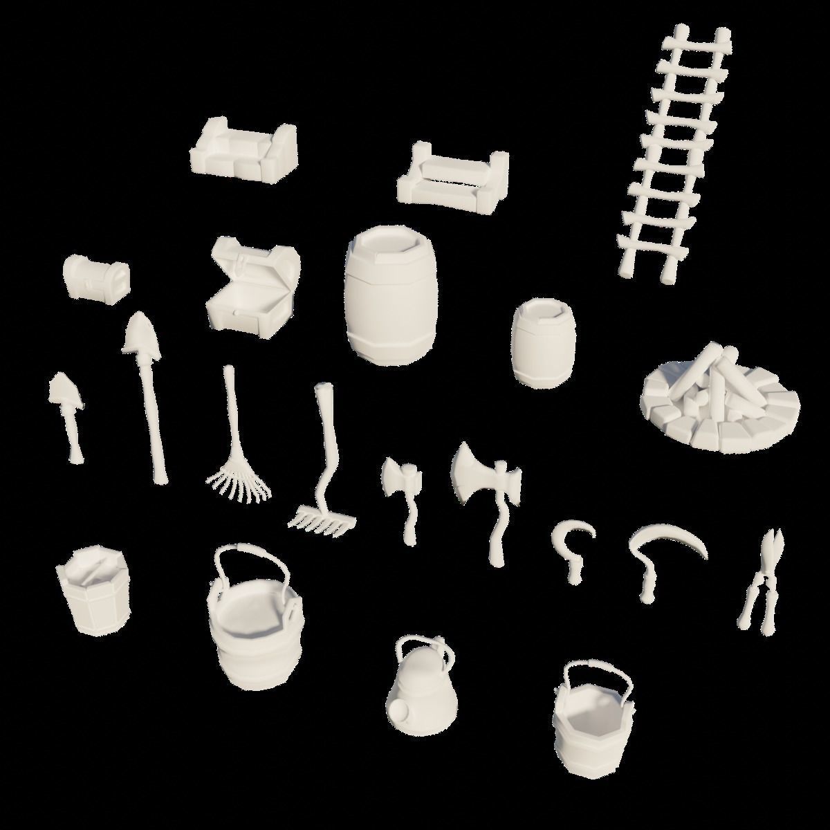 3D model 3D Farm Assets Pack model VR / AR / low-poly | CGTrader