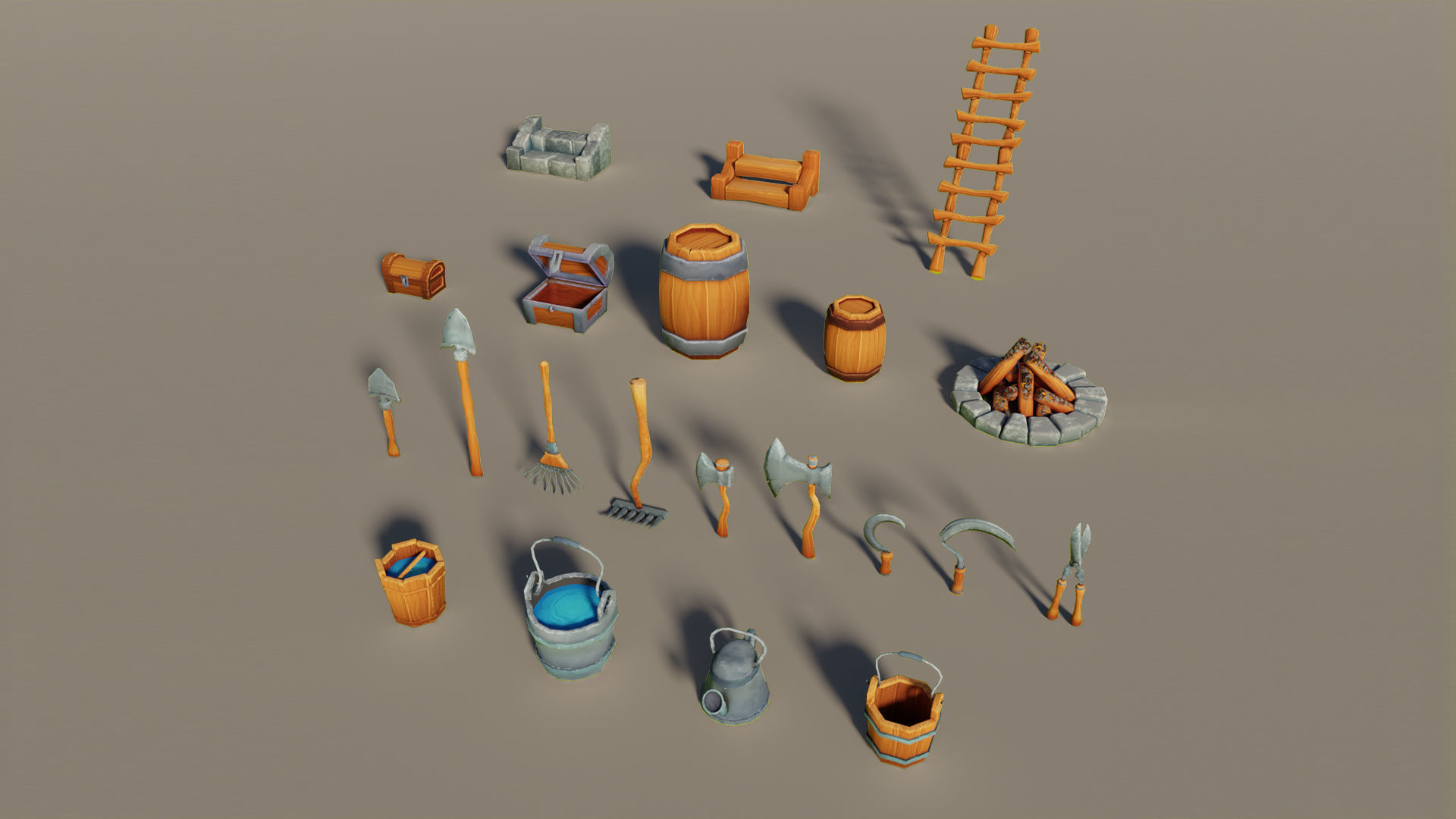 3D model 3D Farm Assets Pack model VR / AR / low-poly | CGTrader