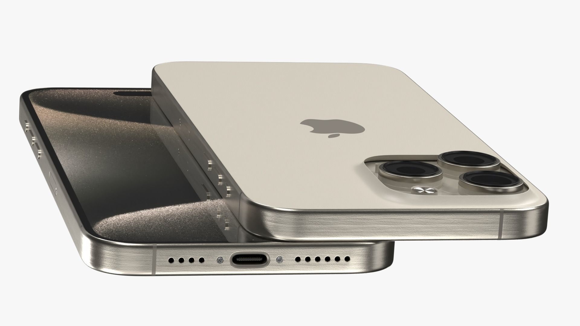 iPhone 15 Pro Max Natural Titanium 3D model | CGTrader