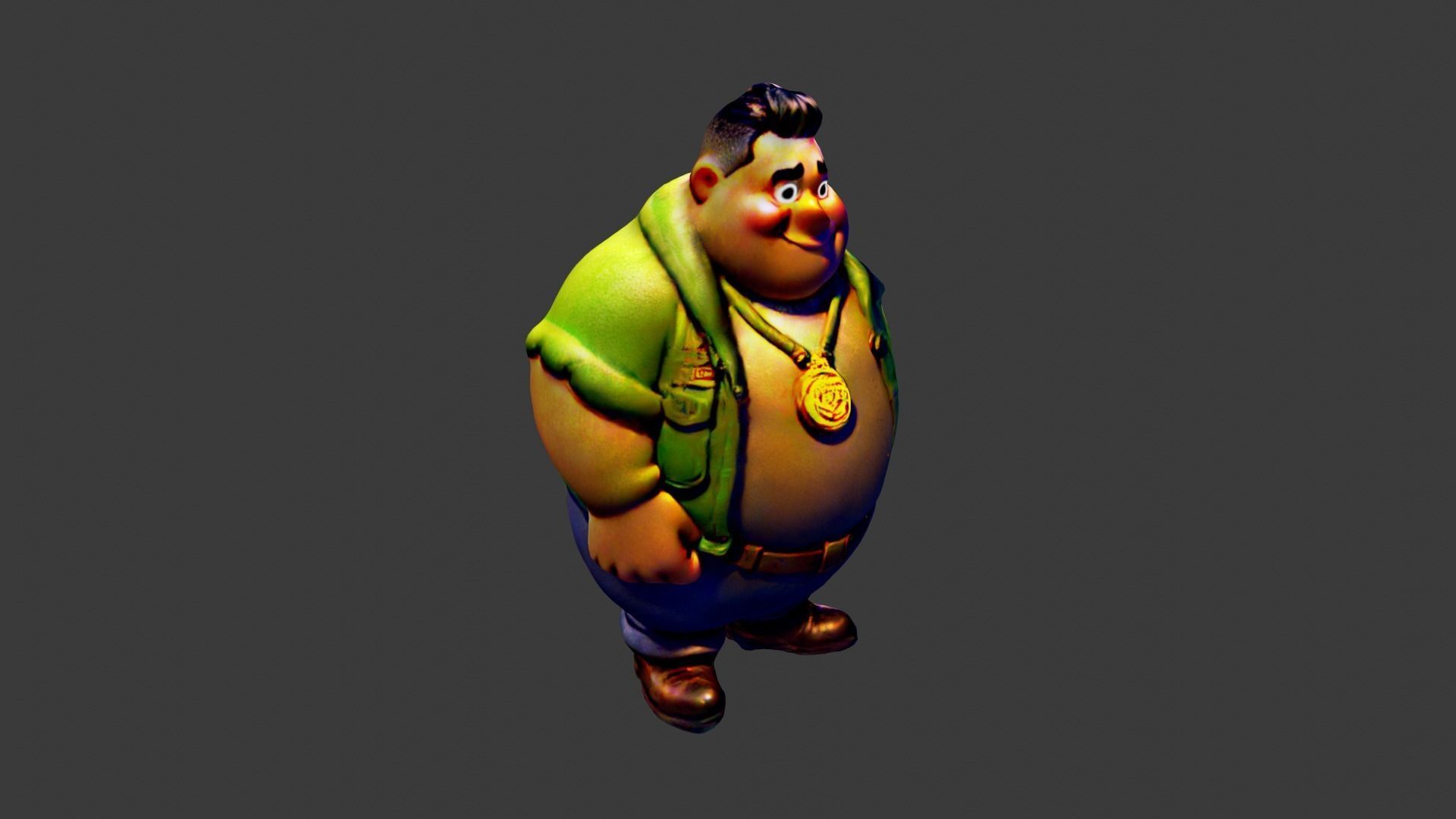 3D model Fat Cartoon Man VR / AR / low-poly | CGTrader
