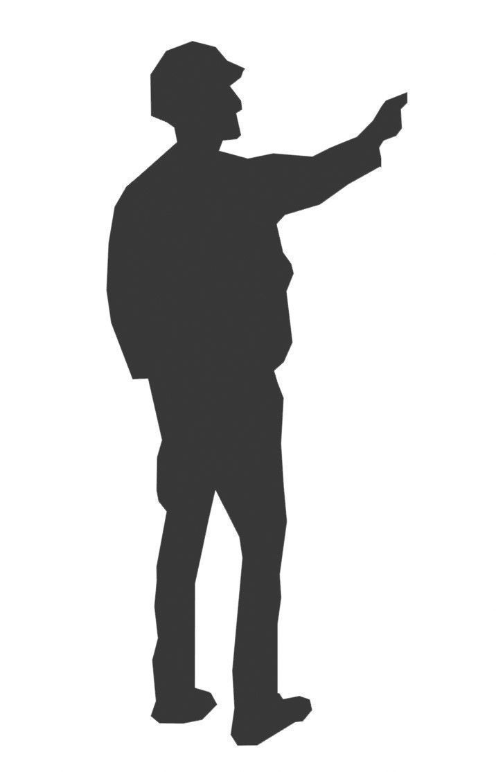 3D silhouettes of engineers workers various file format 3D model | CGTrader