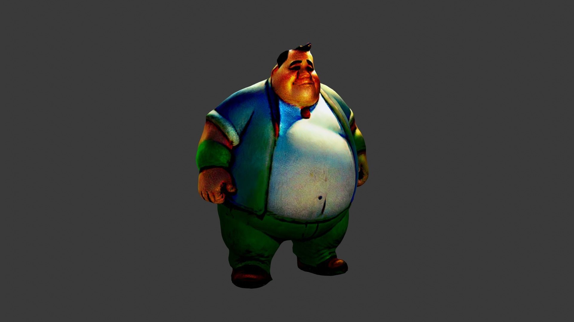 3D model Fat Man Cartoon VR / AR / low-poly | CGTrader
