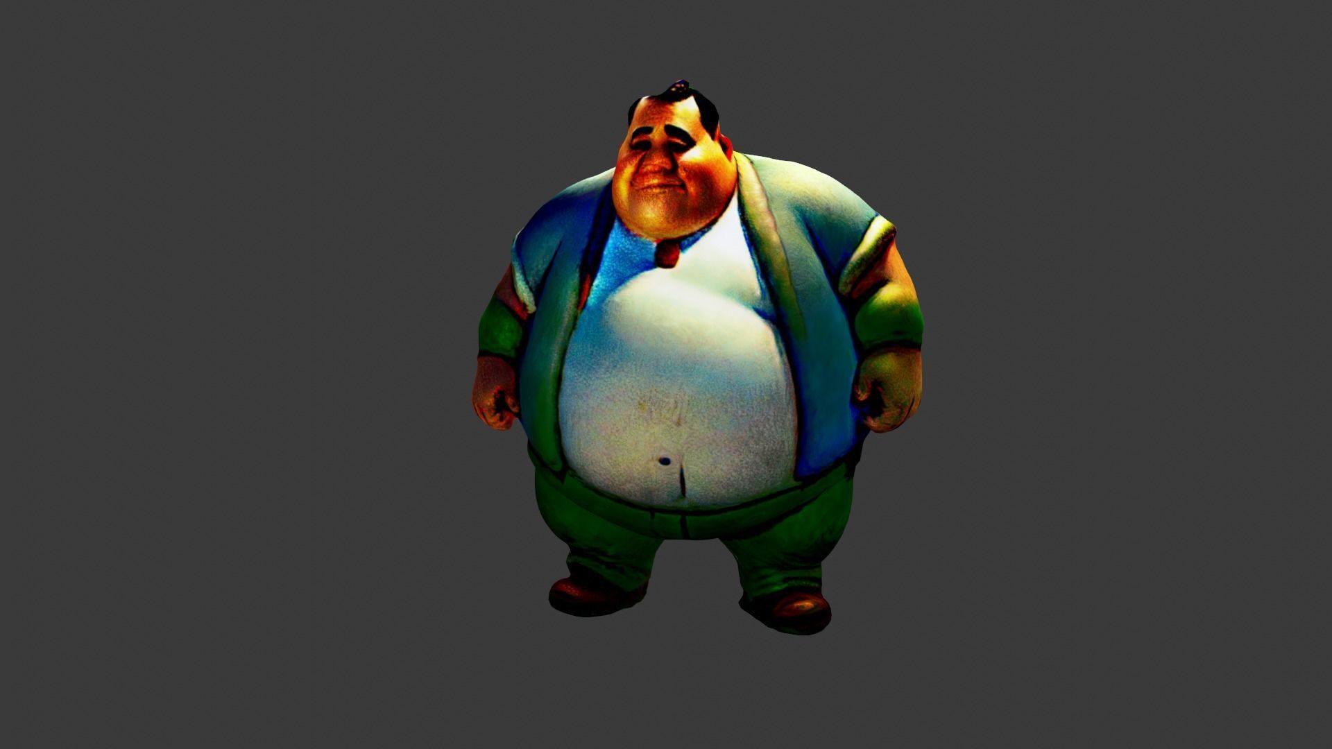 3D model Fat Man Cartoon VR / AR / low-poly | CGTrader