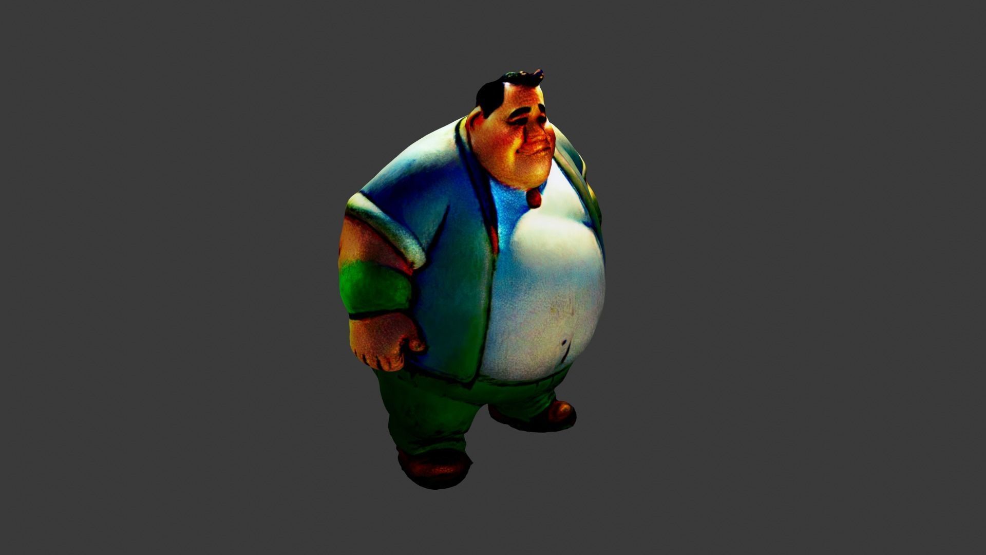 3D model Fat Man Cartoon VR / AR / low-poly | CGTrader